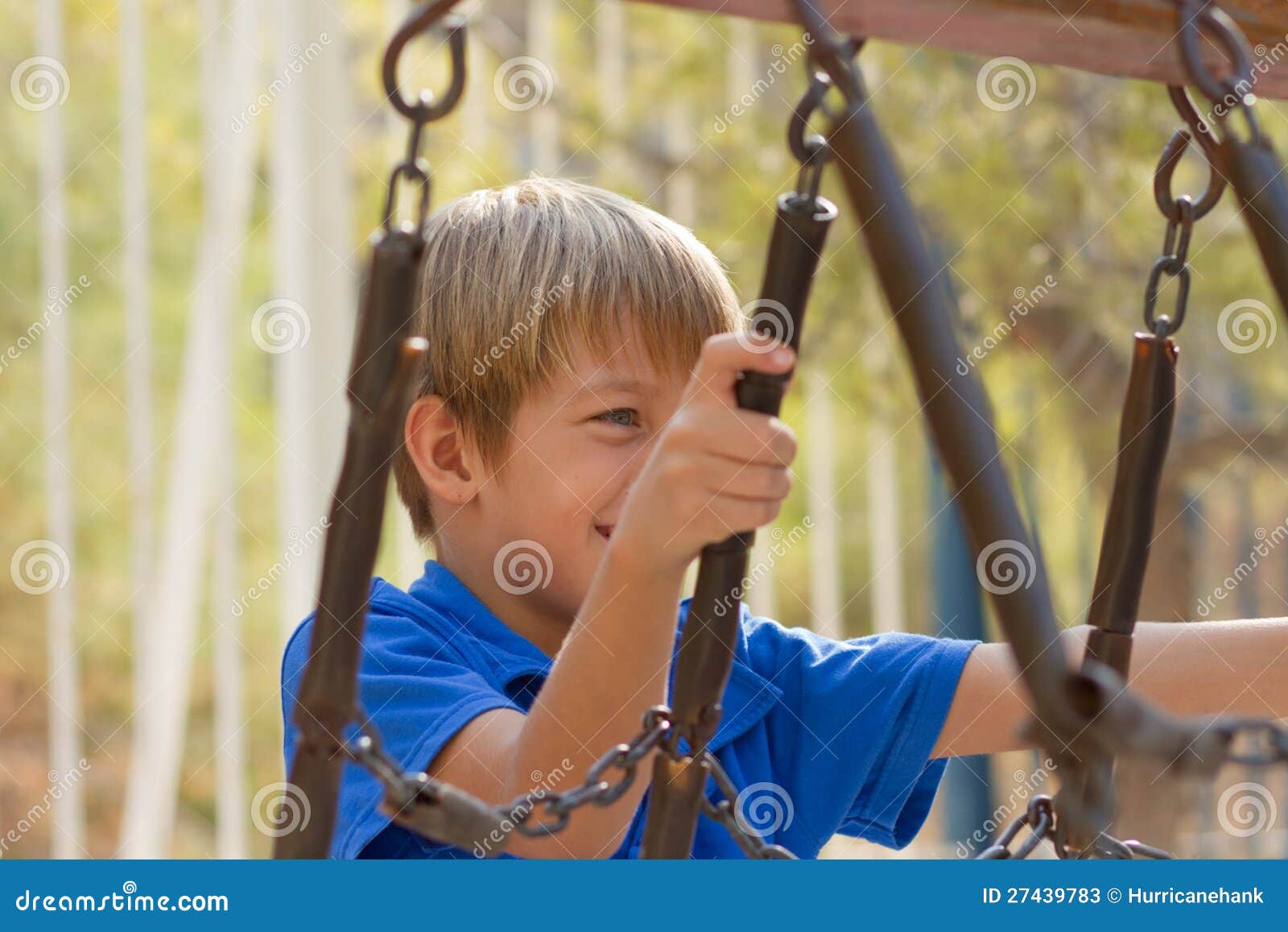 Young Boy on the Playground Stock Image - Image of little, playfield ...