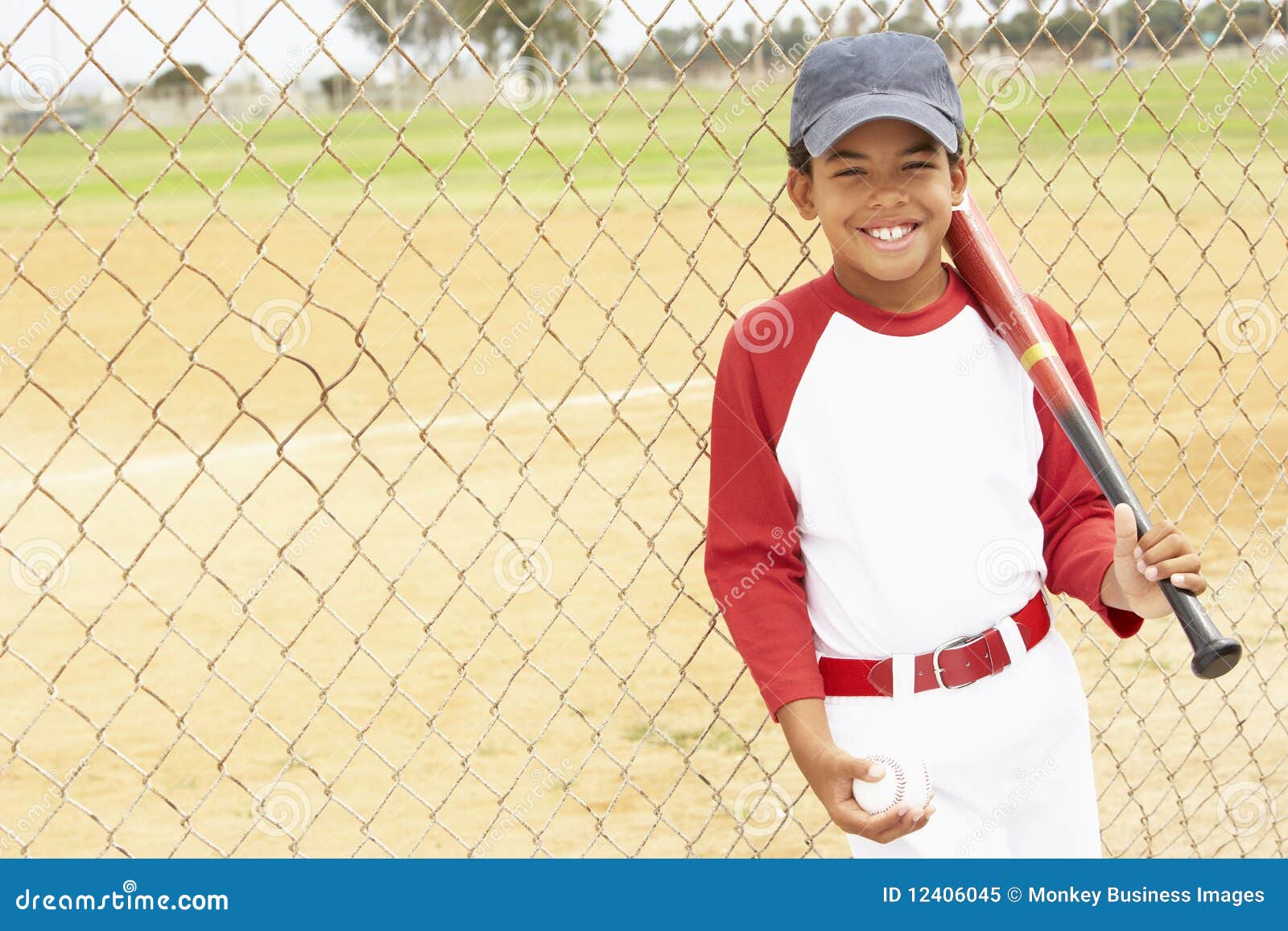 Young Boy Playing Baseball stock image. Image of ballplayer - 12406045