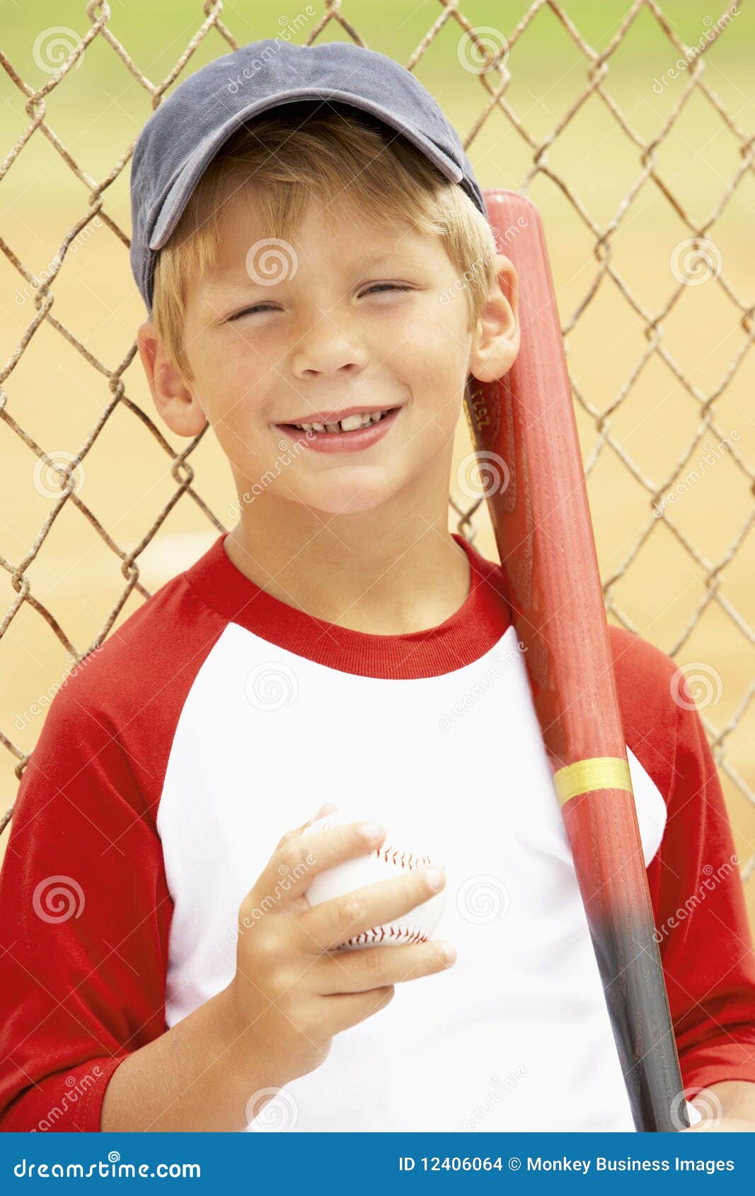 Young Boy Playing Baseball stock photo. Image of copy - 12406064