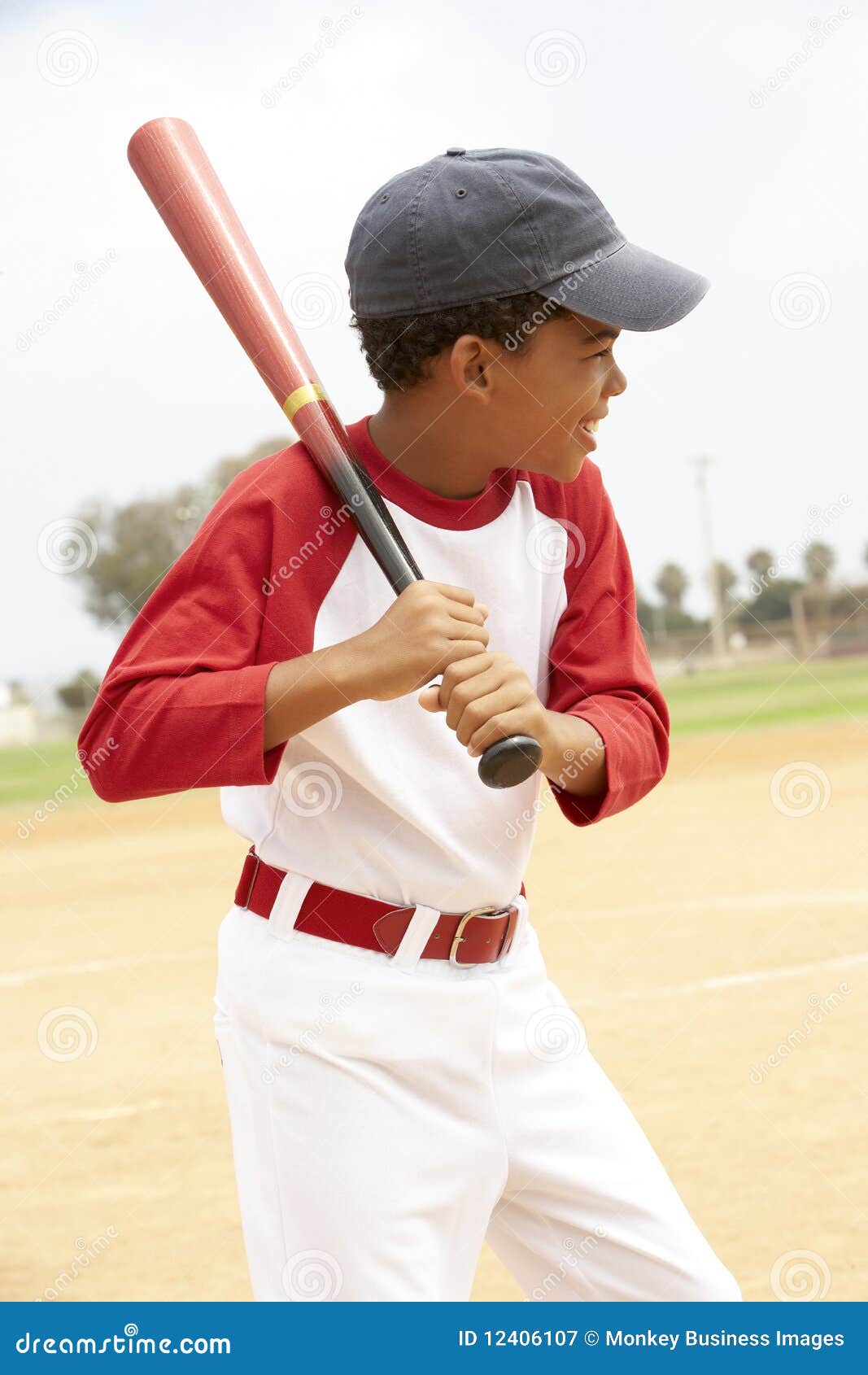 Young Boy Playing Baseball stock image. Image of home - 12406107