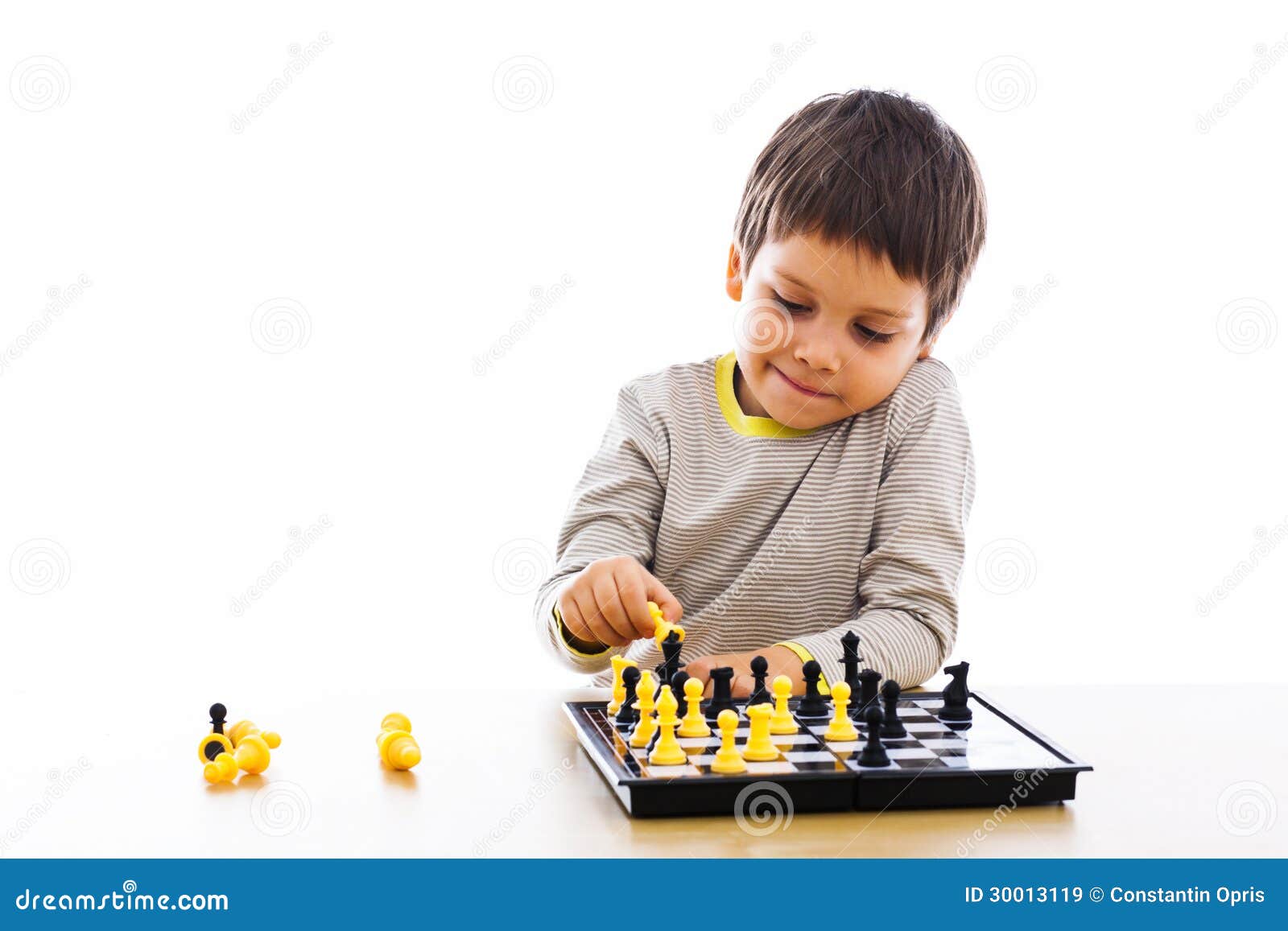 Boy playing chess stock image. Image of play, determined - 30013119