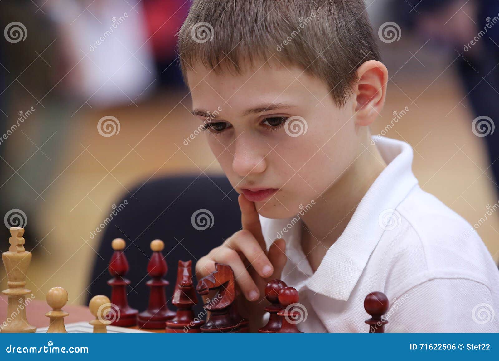 Young boy playing chess editorial photo. Image of mind - 71622506