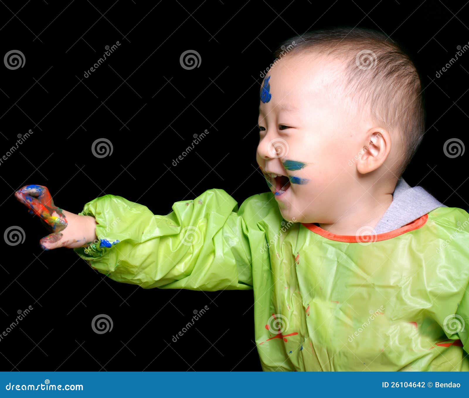 Young Boy Playing Color Game Stock Photo - Image of young, paint: 26104642