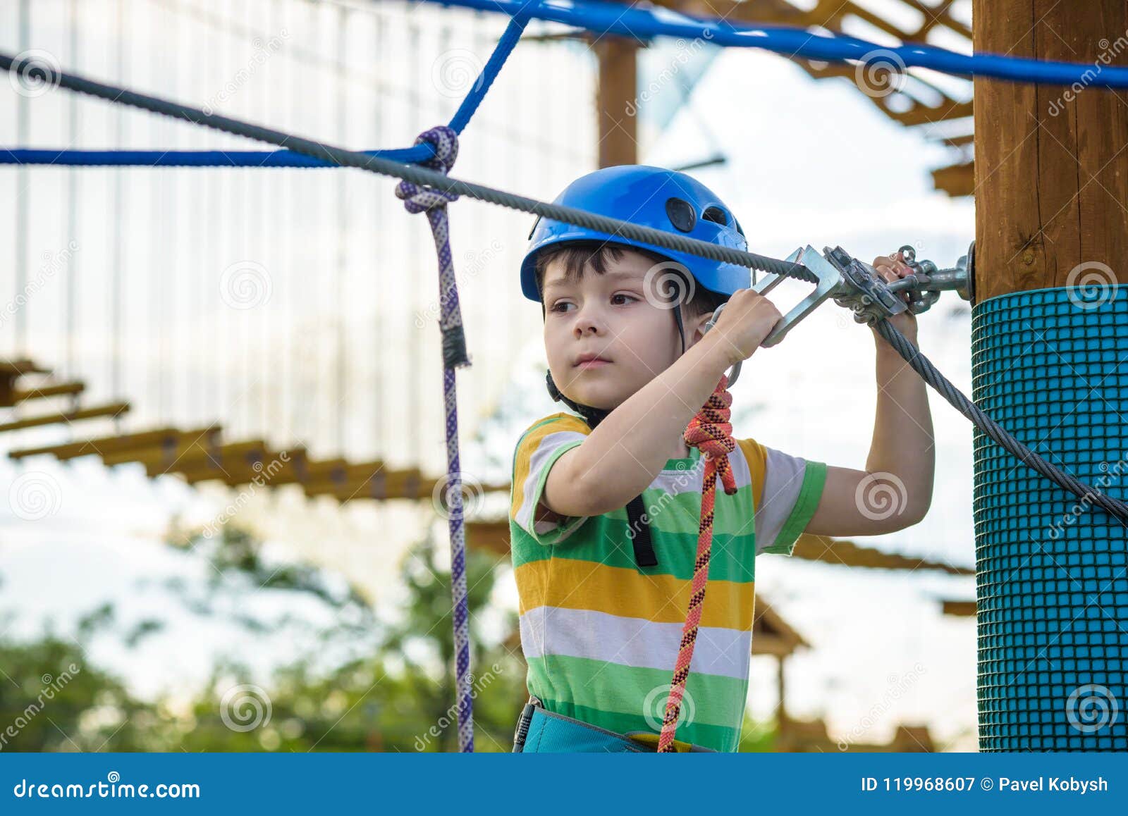 Young Boy Playing and Having Fun Doing Activities Outdoors. Happiness ...
