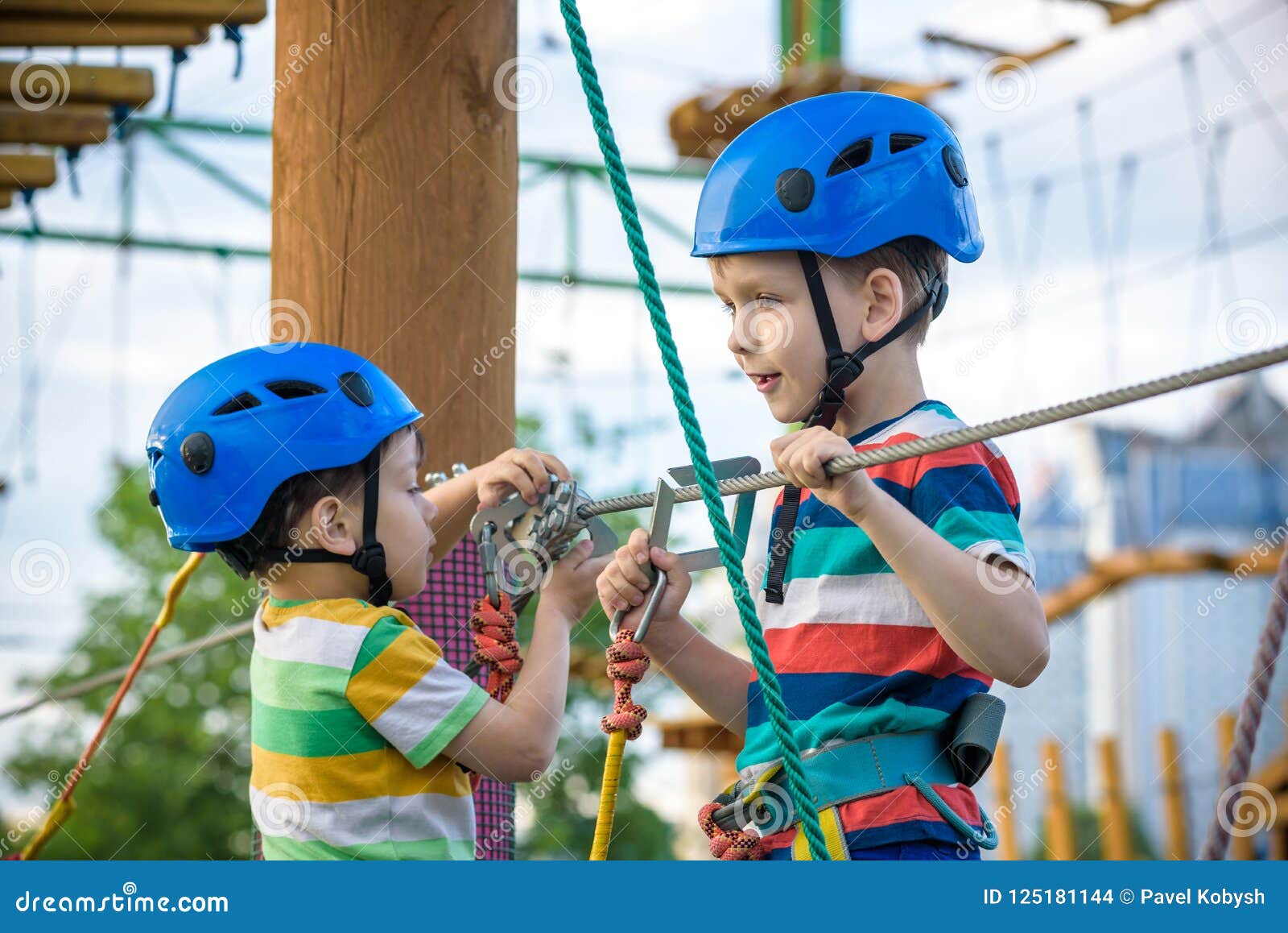 Young Boy Playing and Having Fun Doing Activities Outdoors. Happiness ...