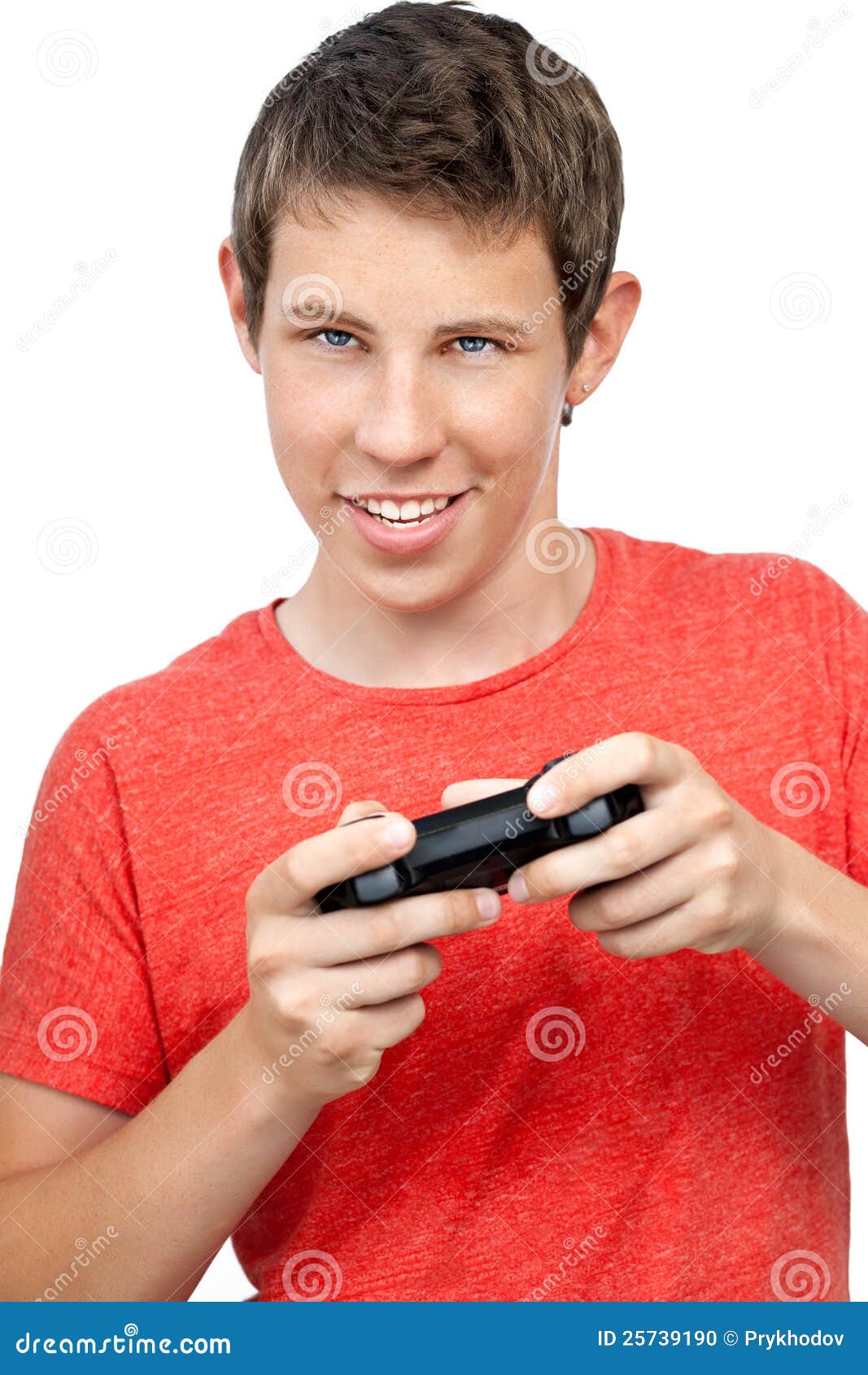 Young Boy Playing with a Joystick Stock Photo - Image of control ...