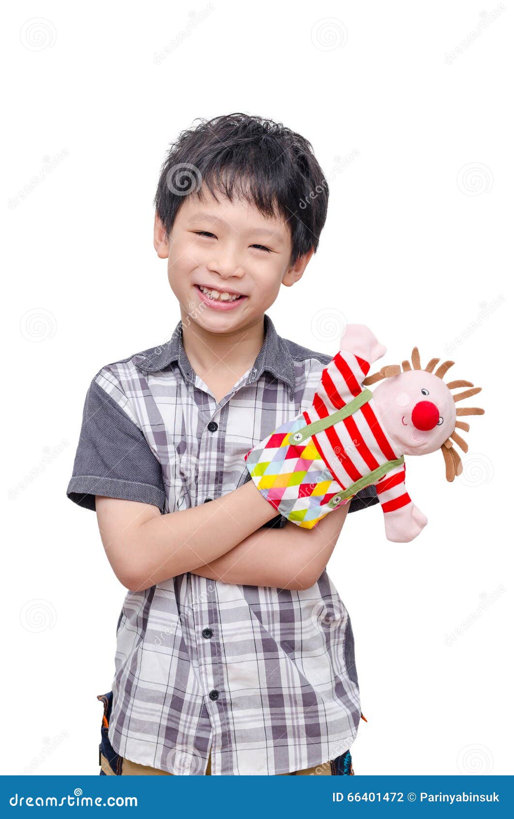 Young Boy Playing with Puppet Stock Photo - Image of innocence, cute ...