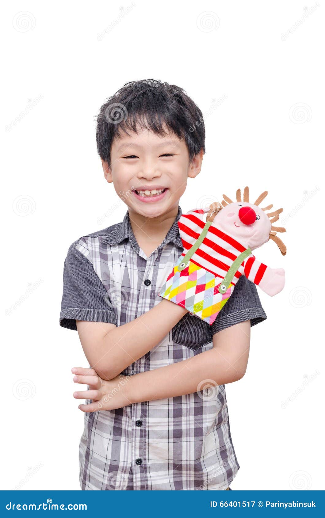 Young Boy Playing with Puppet Stock Image - Image of play, child: 66401517