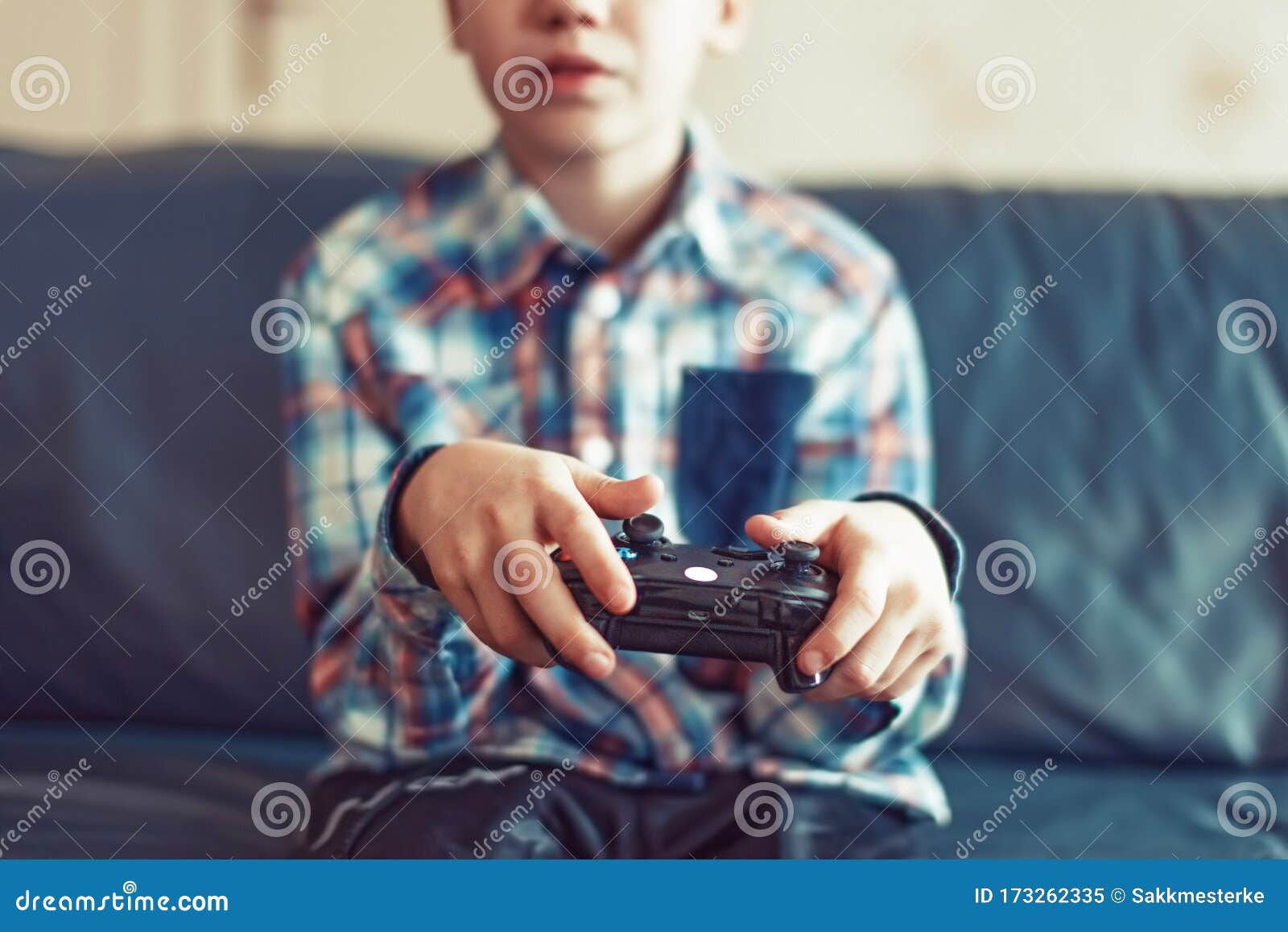 Young Boy Playing Video Game by Controller Closeup Stock Image - Image ...