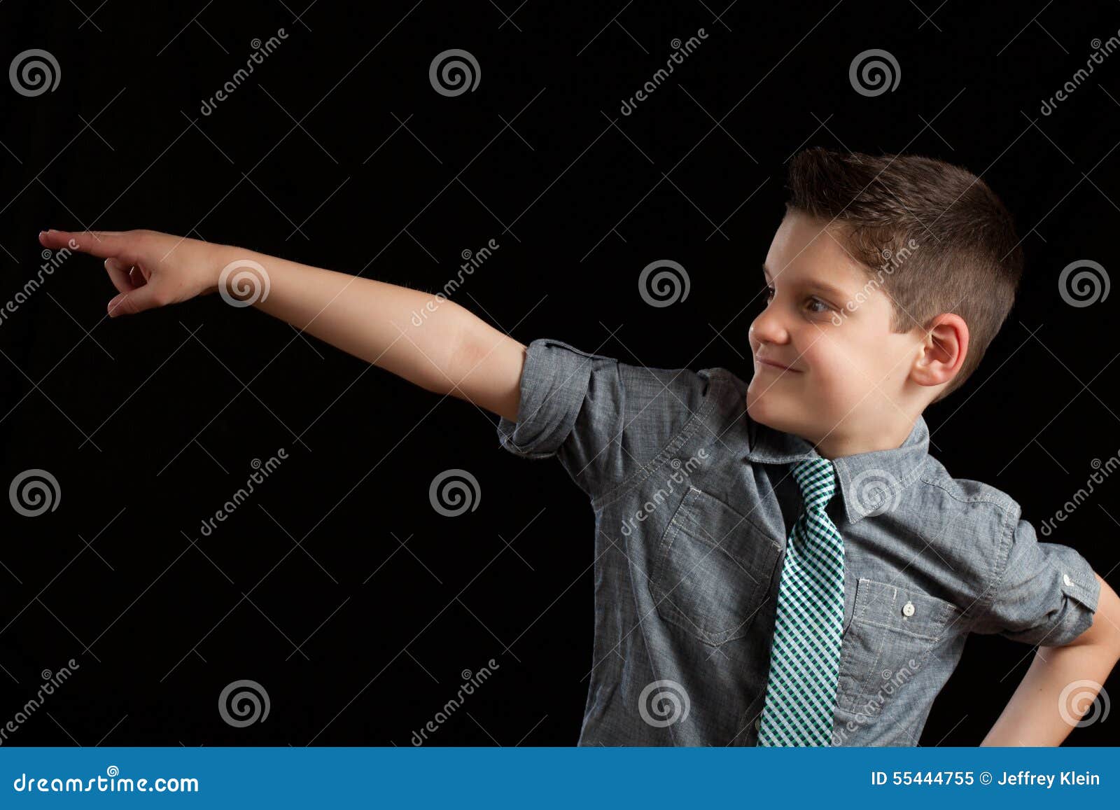 Young Boy Pointing in Direction Stock Image - Image of direction ...
