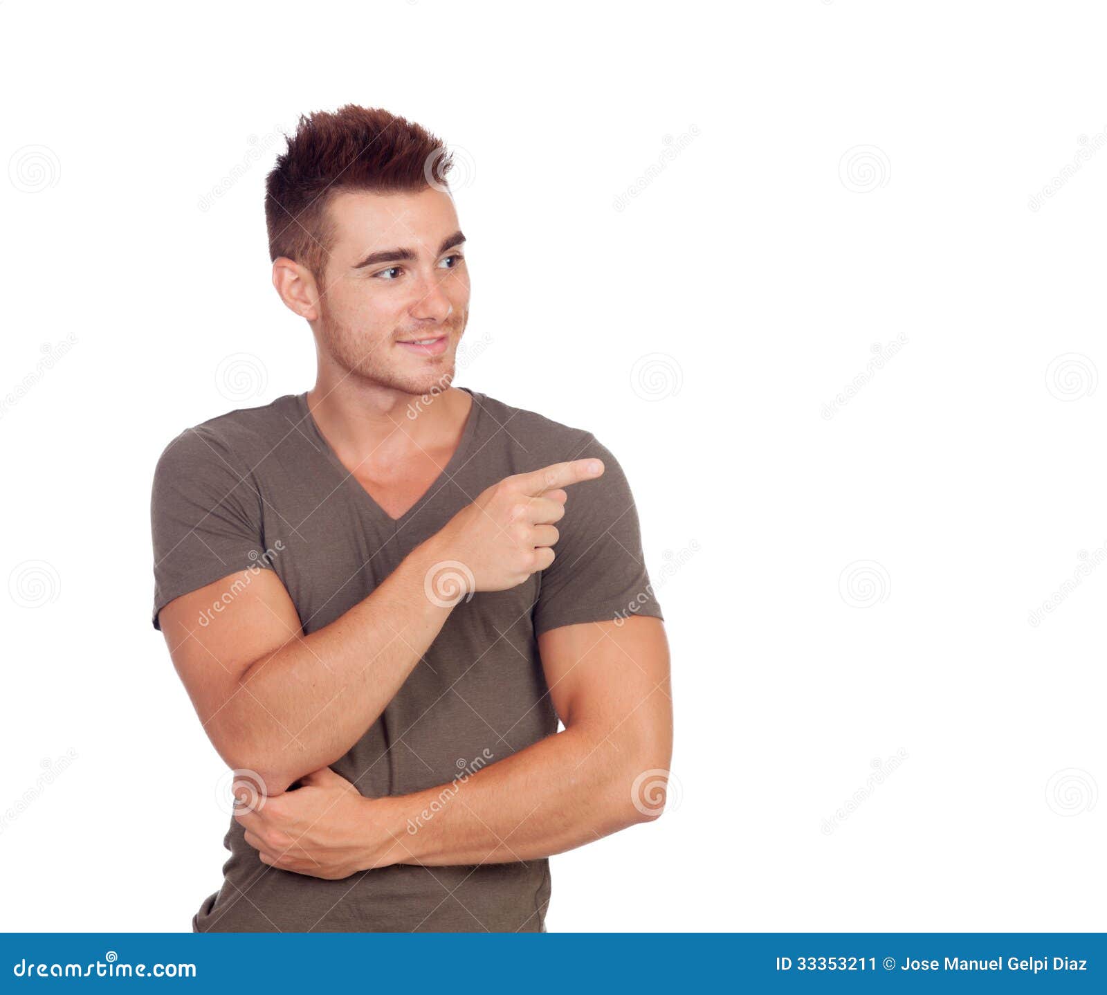 Young Boy Pointing Something Stock Image - Image of modern, isolated ...