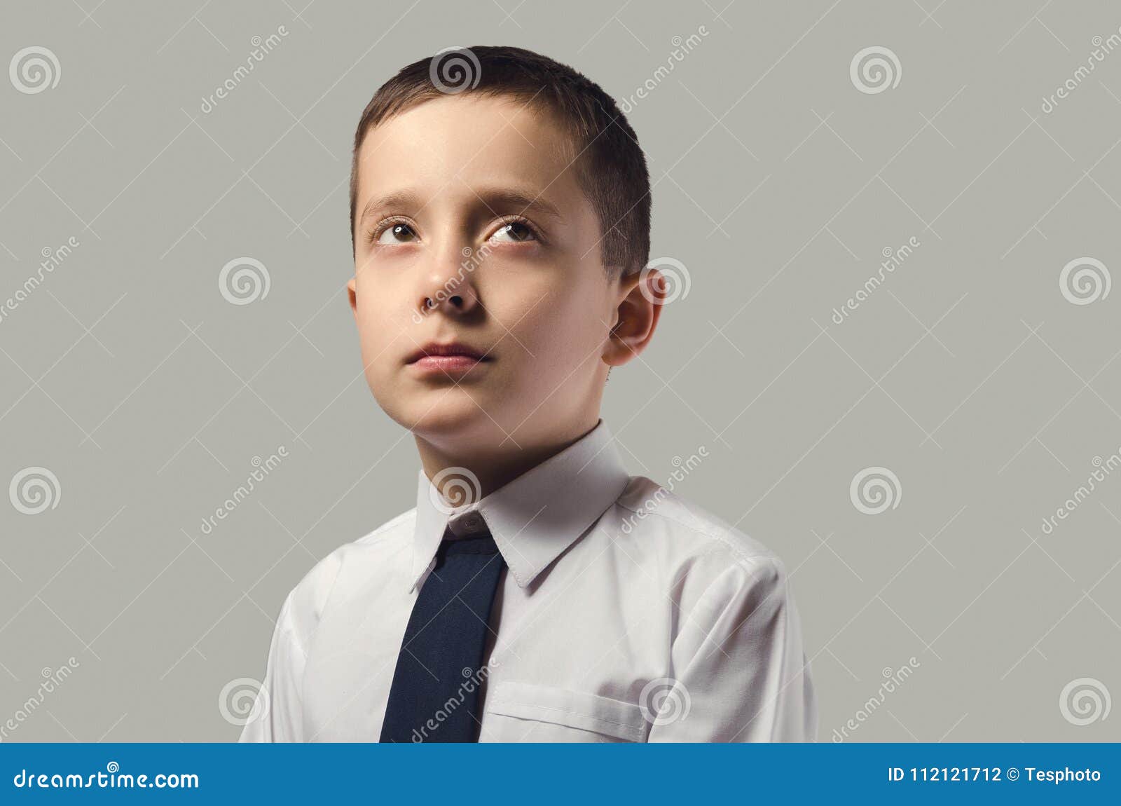 Young Boy Portrait. Beautiful Male Boy. Studio Portrait. Stock Photo ...