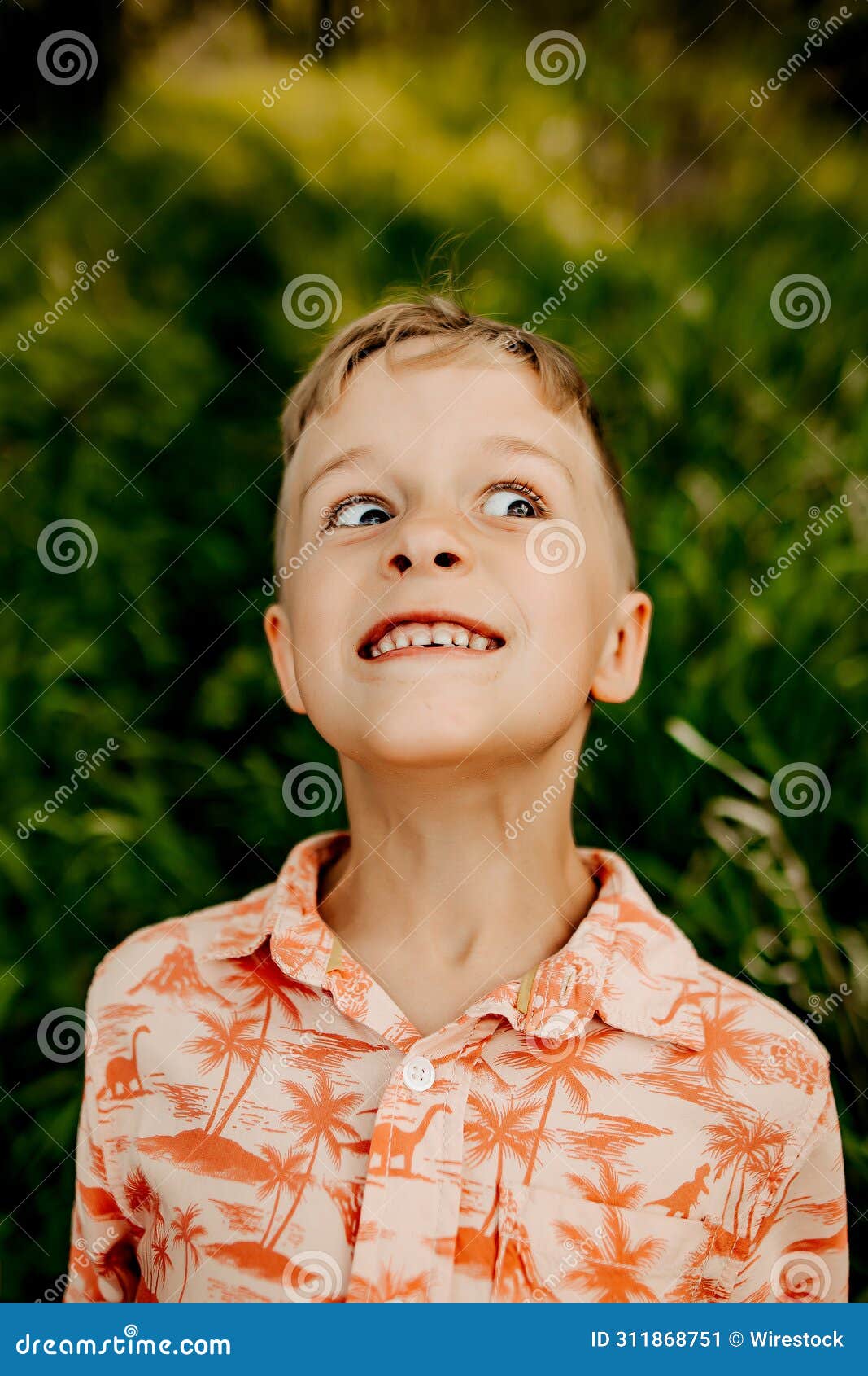 Young Boy Posing with a Silly Face Stock Image - Image of portrait ...
