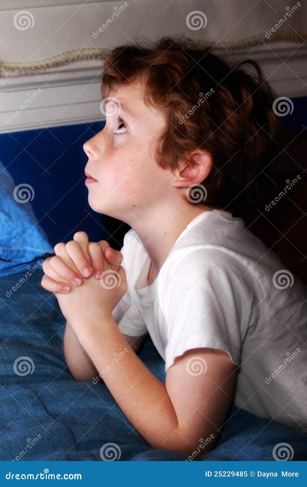 Young boy praying stock image. Image of peace, amen, pajamas - 25229485