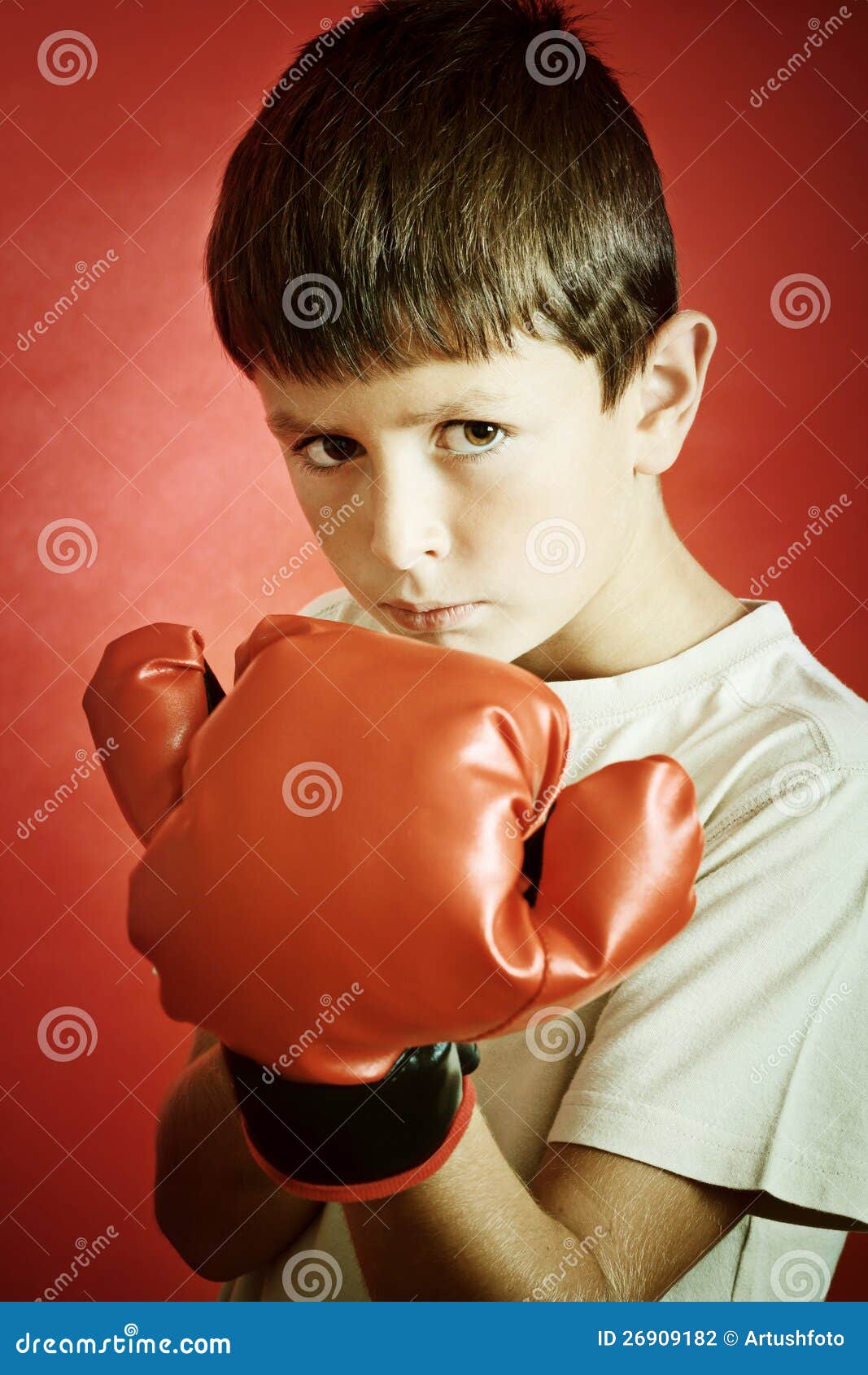 Young boy ready to box stock photo. Image of child, background - 26909182