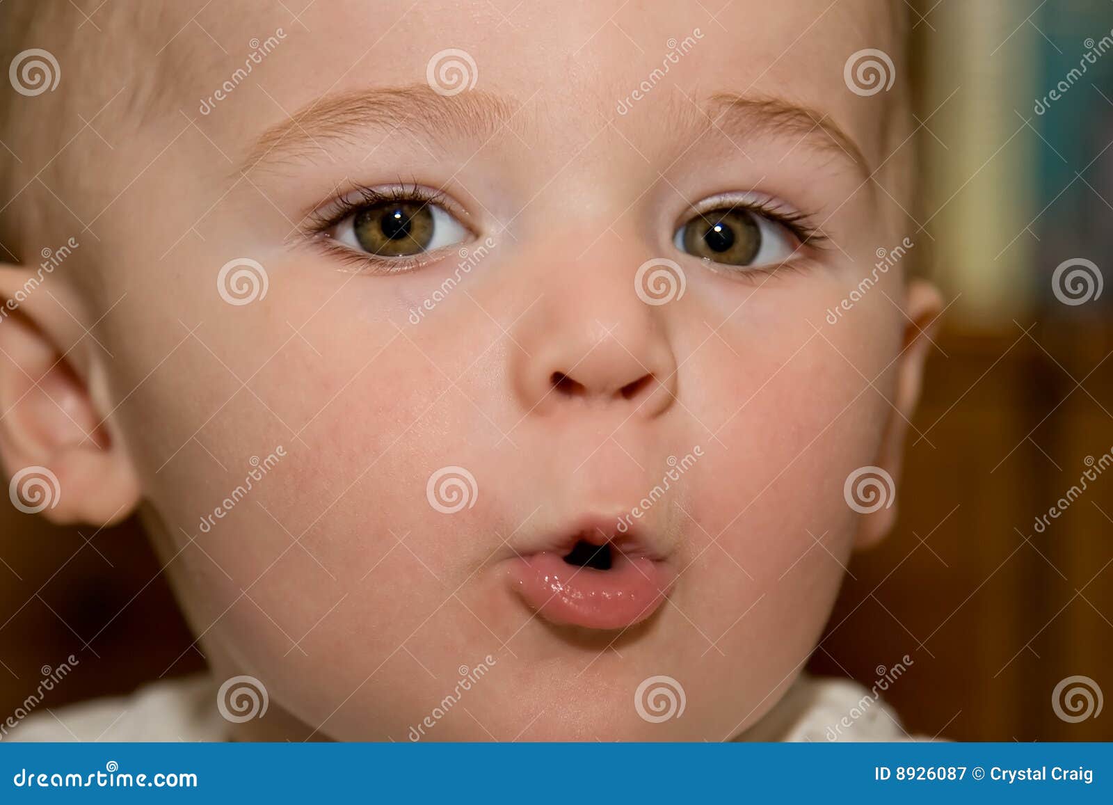 Young Boy saying Oh stock image. Image of puckering, facial - 8926087