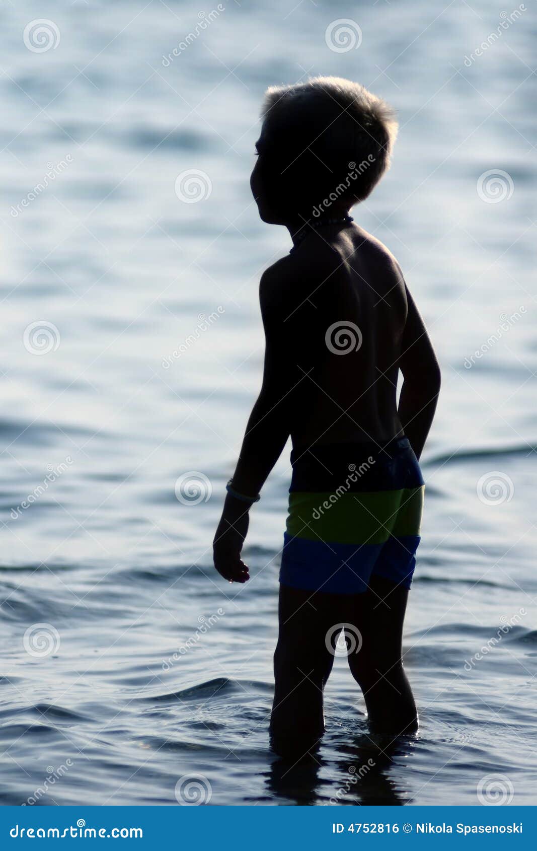 Young boy in the sea stock photo. Image of move, resort - 4752816