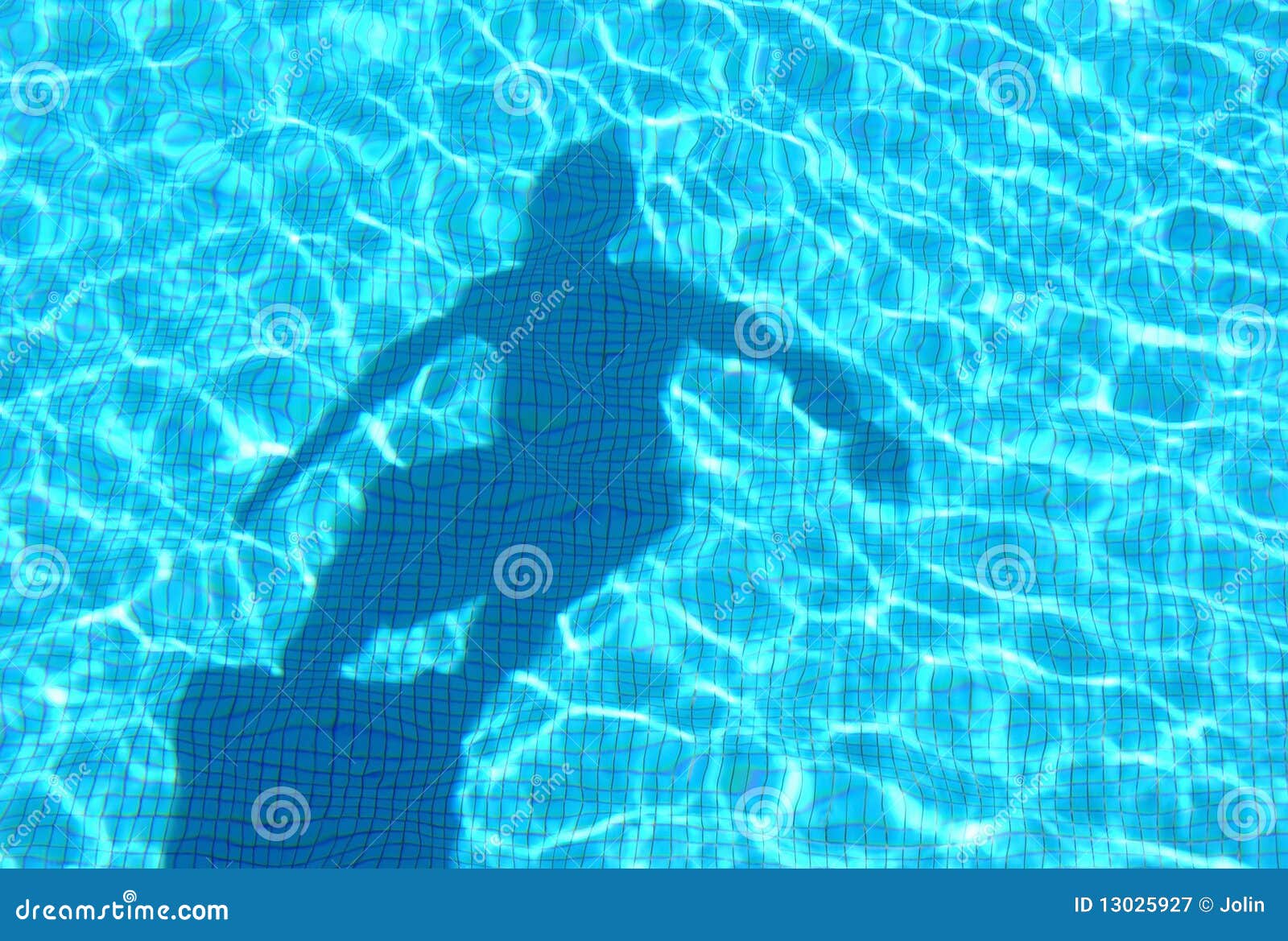 Young Boy Shadow Diving in the Swimming Pool Stock Image - Image of ...
