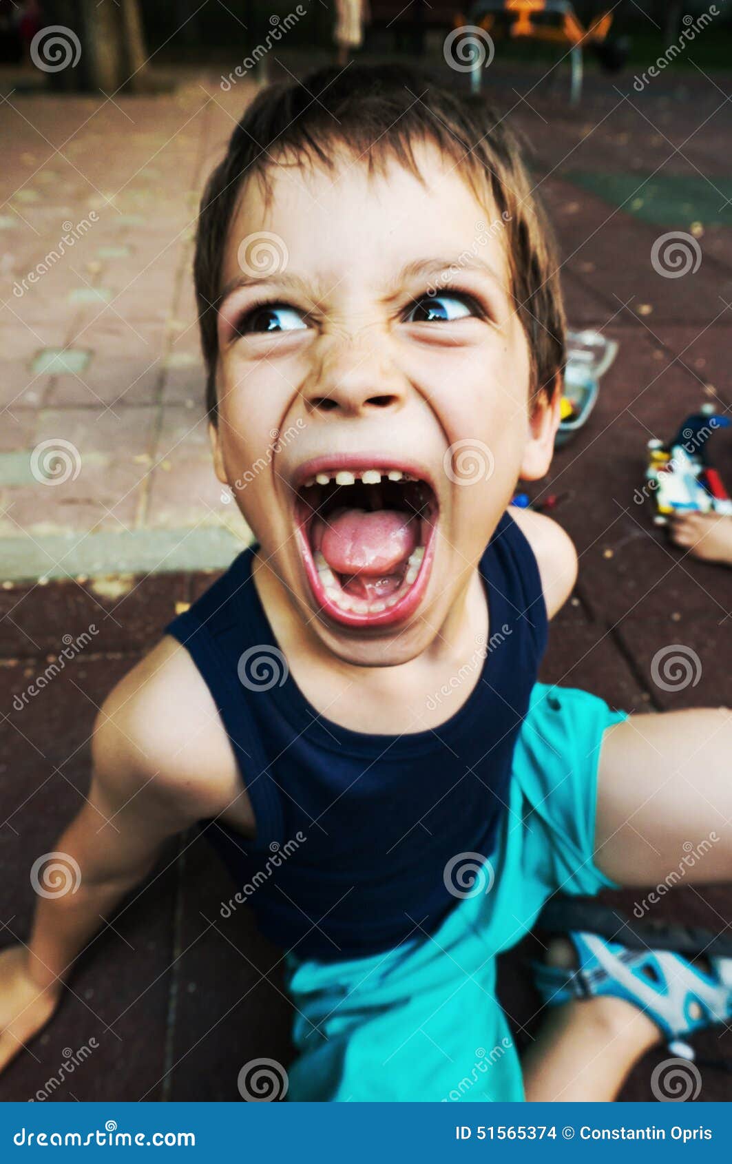 Young boy shouting stock photo. Image of playful, yelling - 51565374