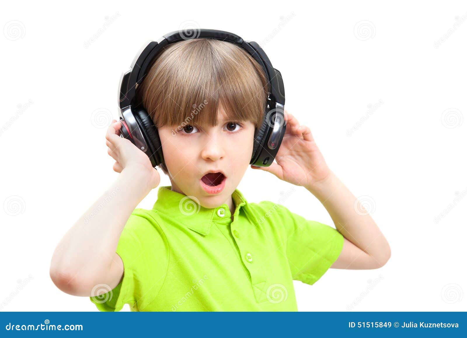 The young boy is singing stock image. Image of positive - 51515849