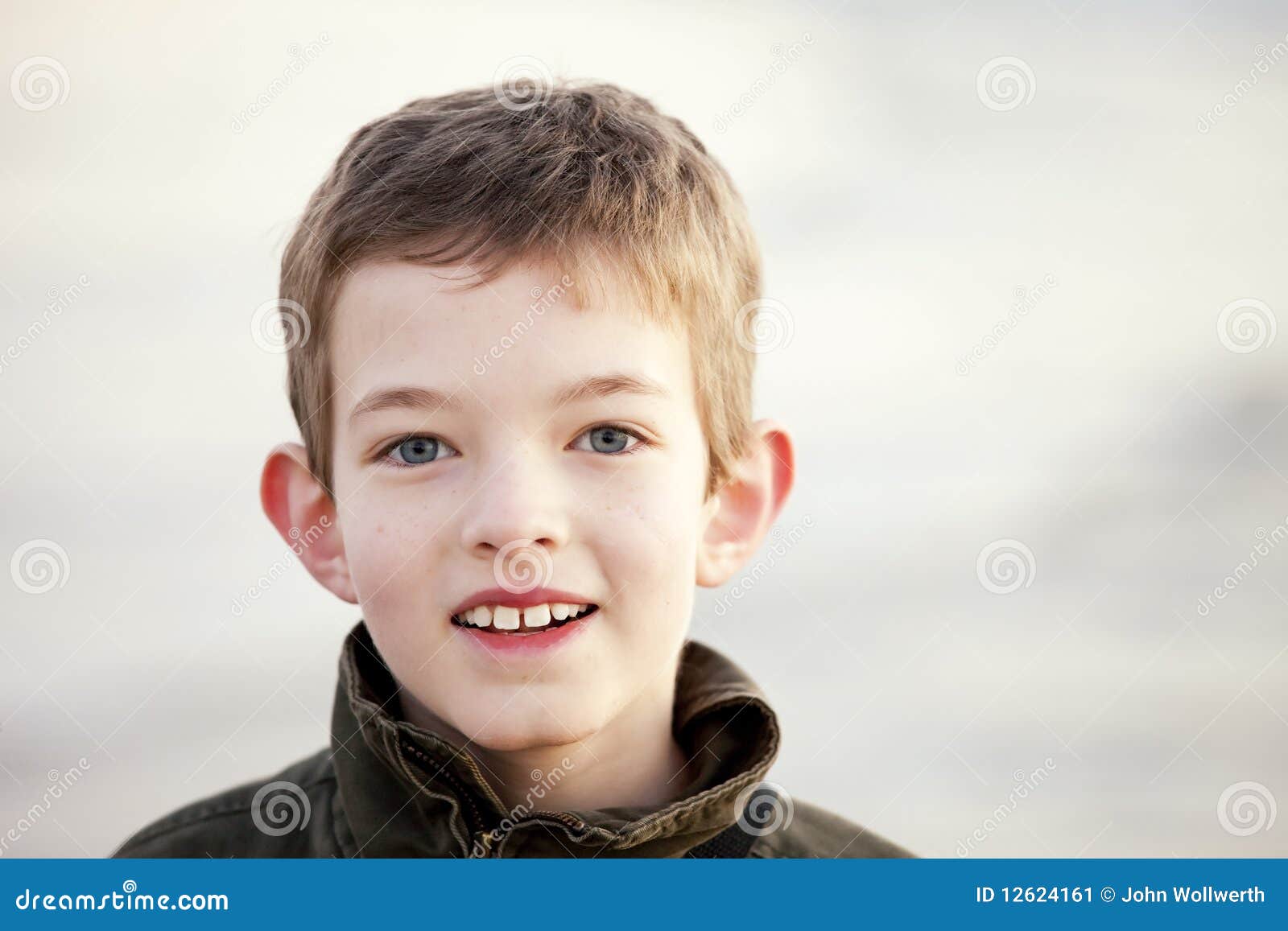 Young boy smiling stock image. Image of blue, attitude - 12624161