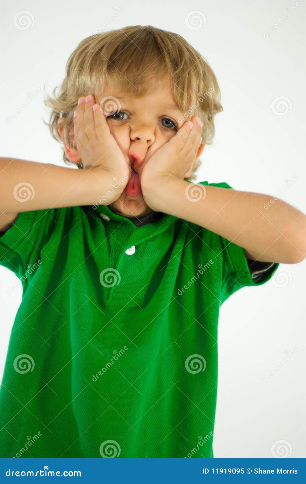 Young Boy Squeezing His Face Stock Image - Image of male, caucasian ...