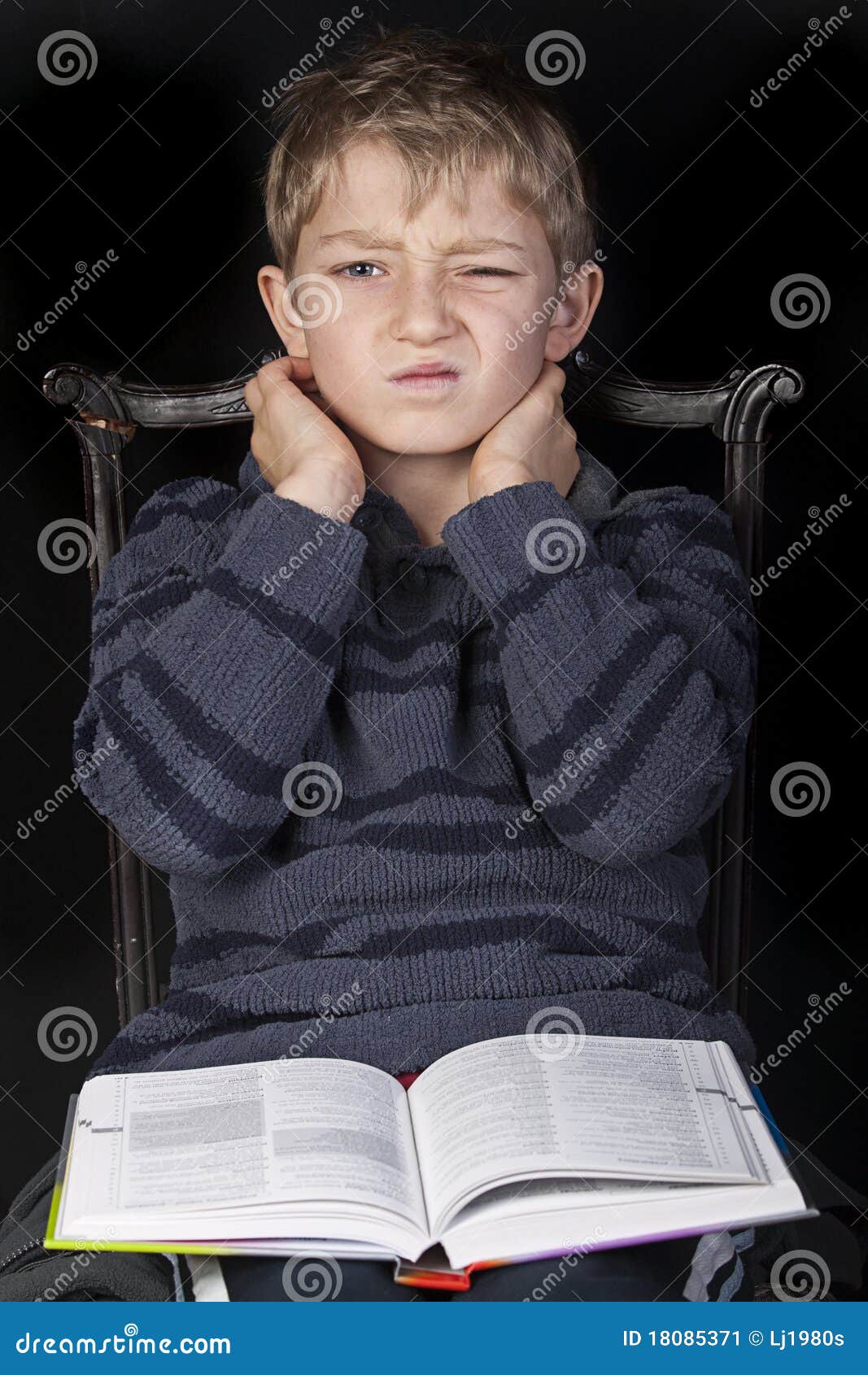 Young boy studying stock image. Image of upset, confused - 18085371 Young boy studying stock image. Image of upset, confused - 18085371