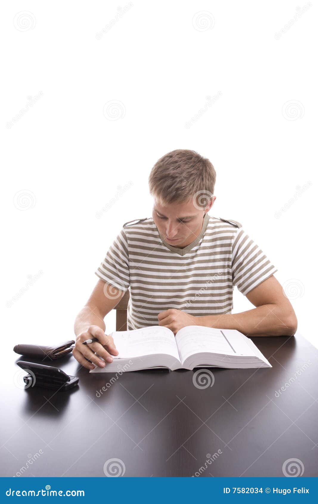 Young boy studying stock photo. Image of business, learn - 7582034