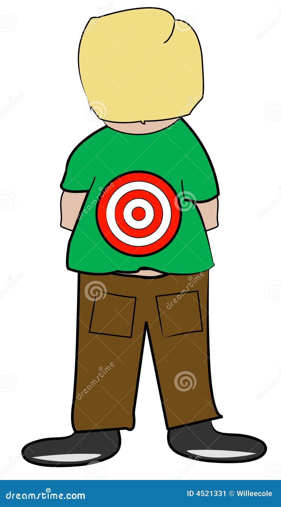 Young boy target stock vector. Illustration of brown, breaking - 4521331