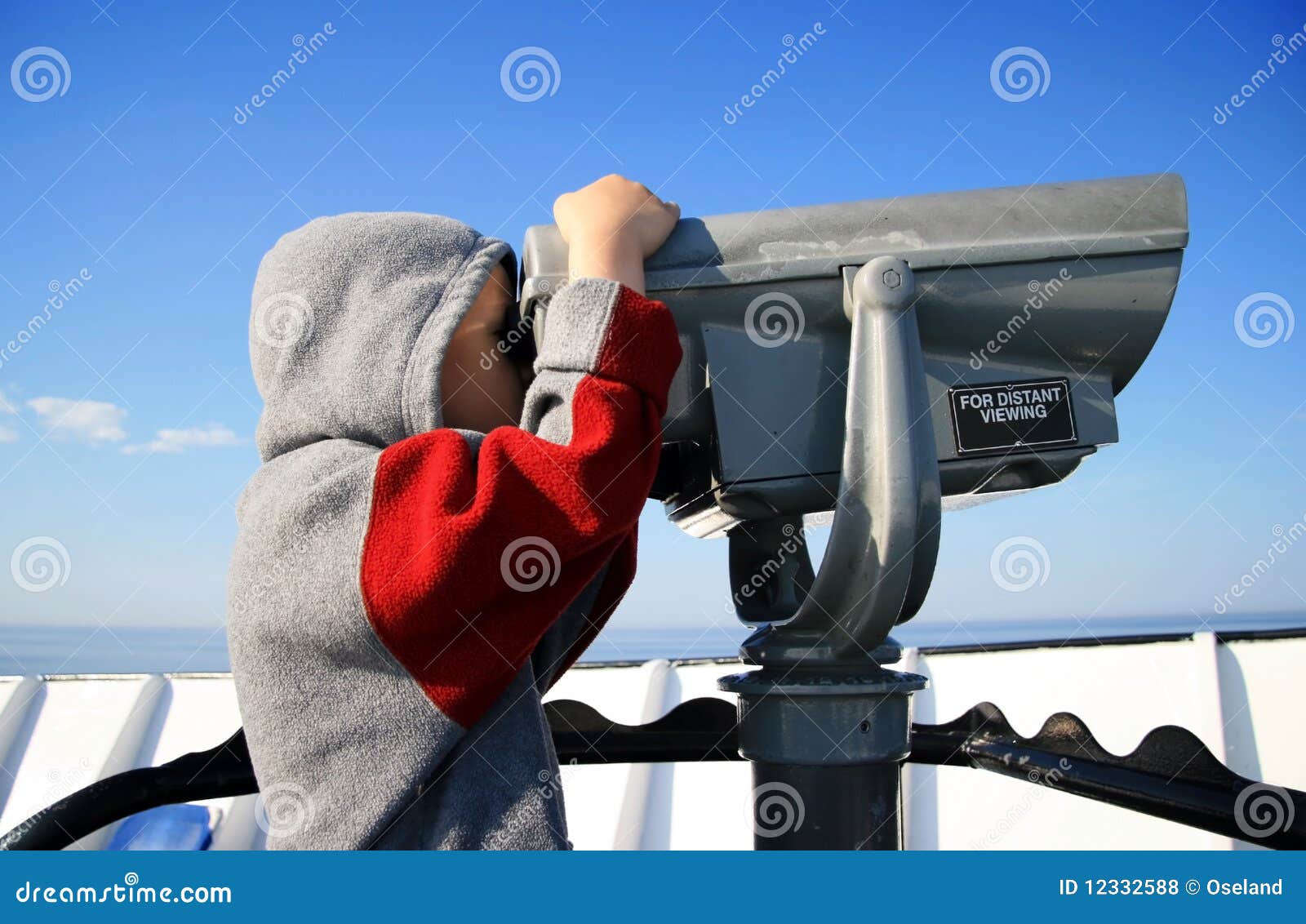 Young Boy With Telescopic Viewer Stock Photography | CartoonDealer.com ...