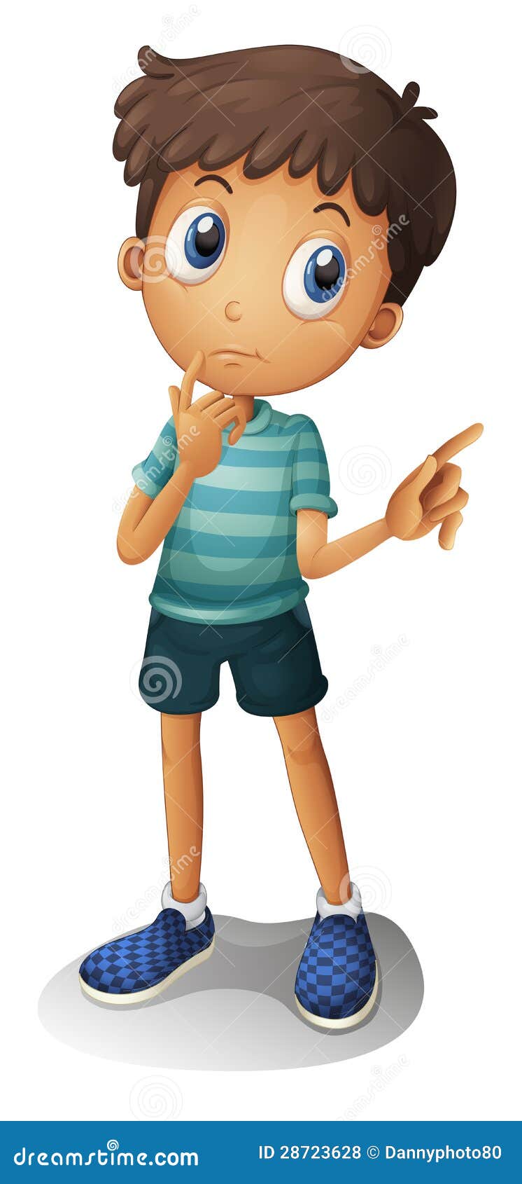 Kids Thinking Idea Vector Illustration Stock Illustration