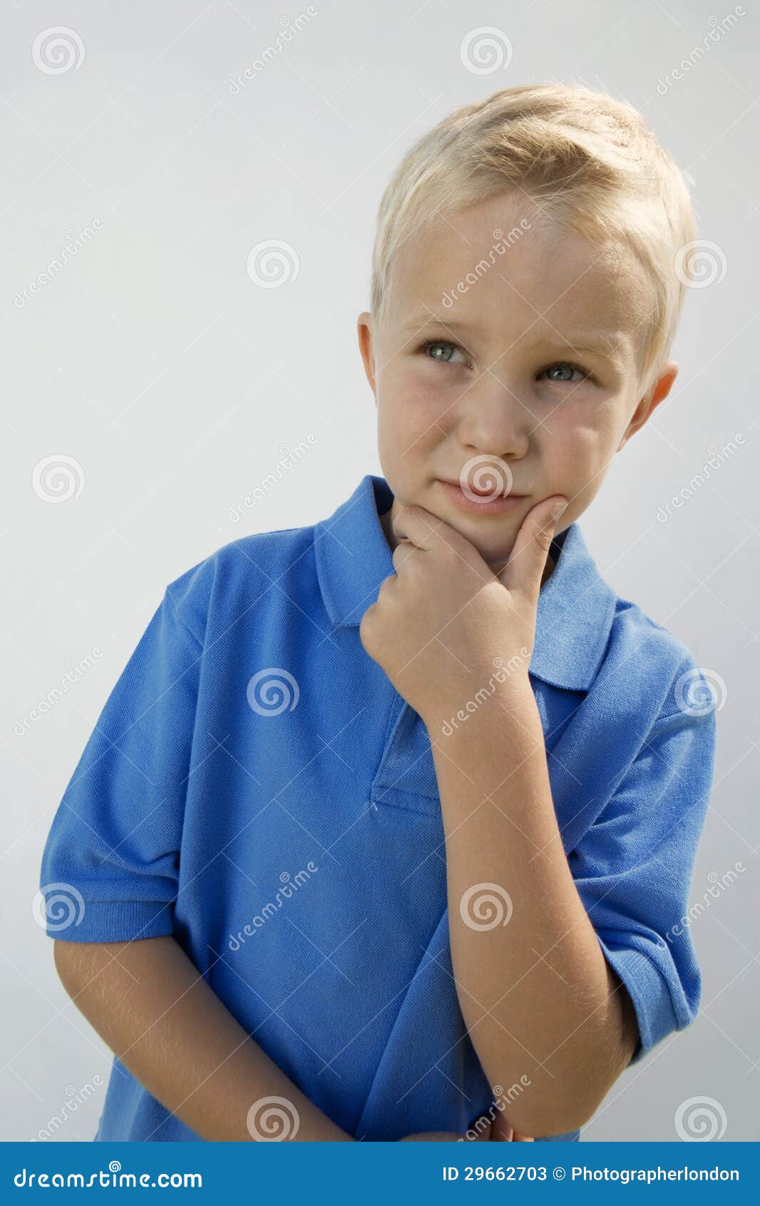 Young Boy Thinking stock image. Image of insightful, insight - 29662703