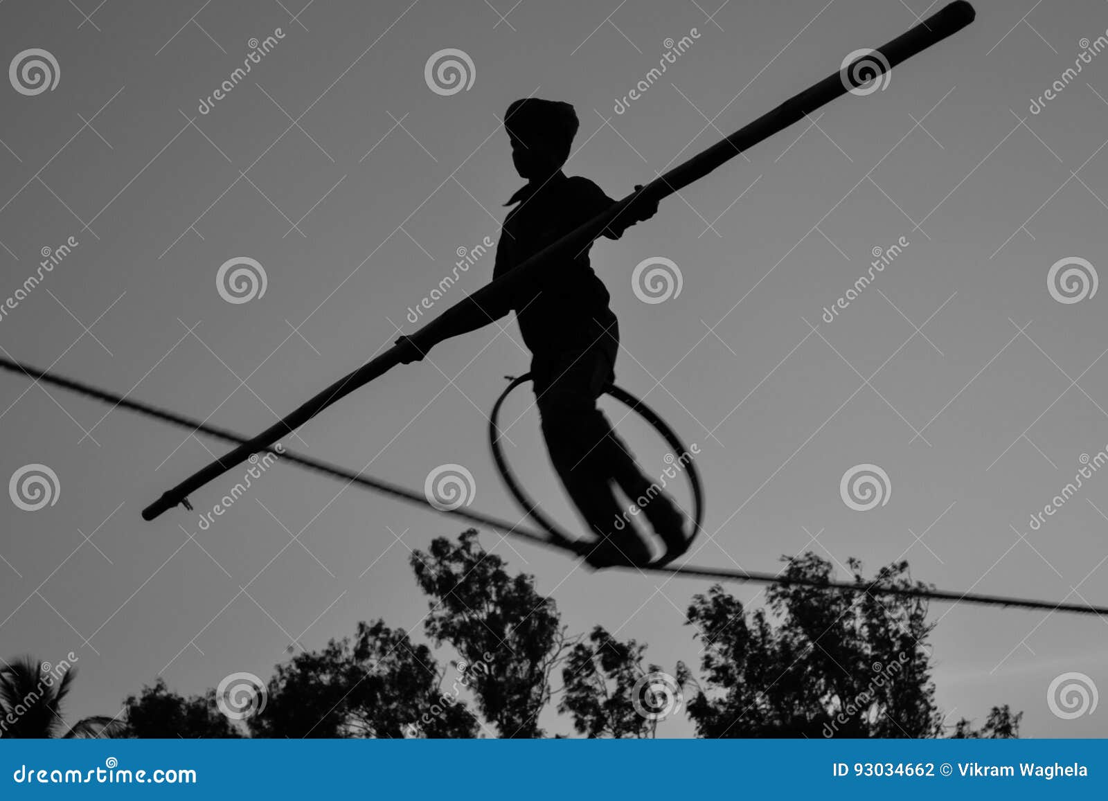 Young Boy Tightrope Walking, Slacklining, Funambulism, Rope Balancing ...