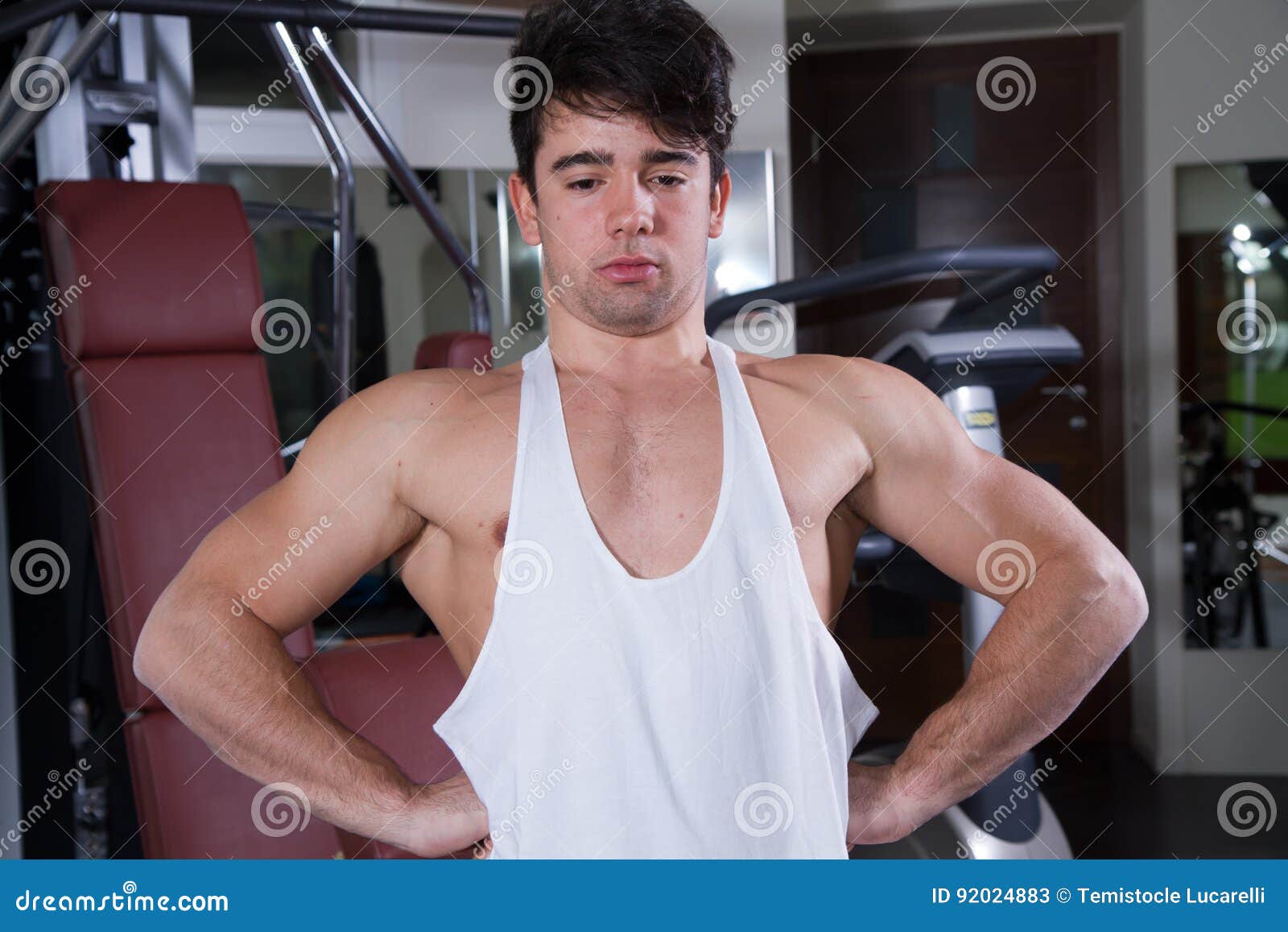 Young boy training stock image. Image of posing, athlete - 92024883