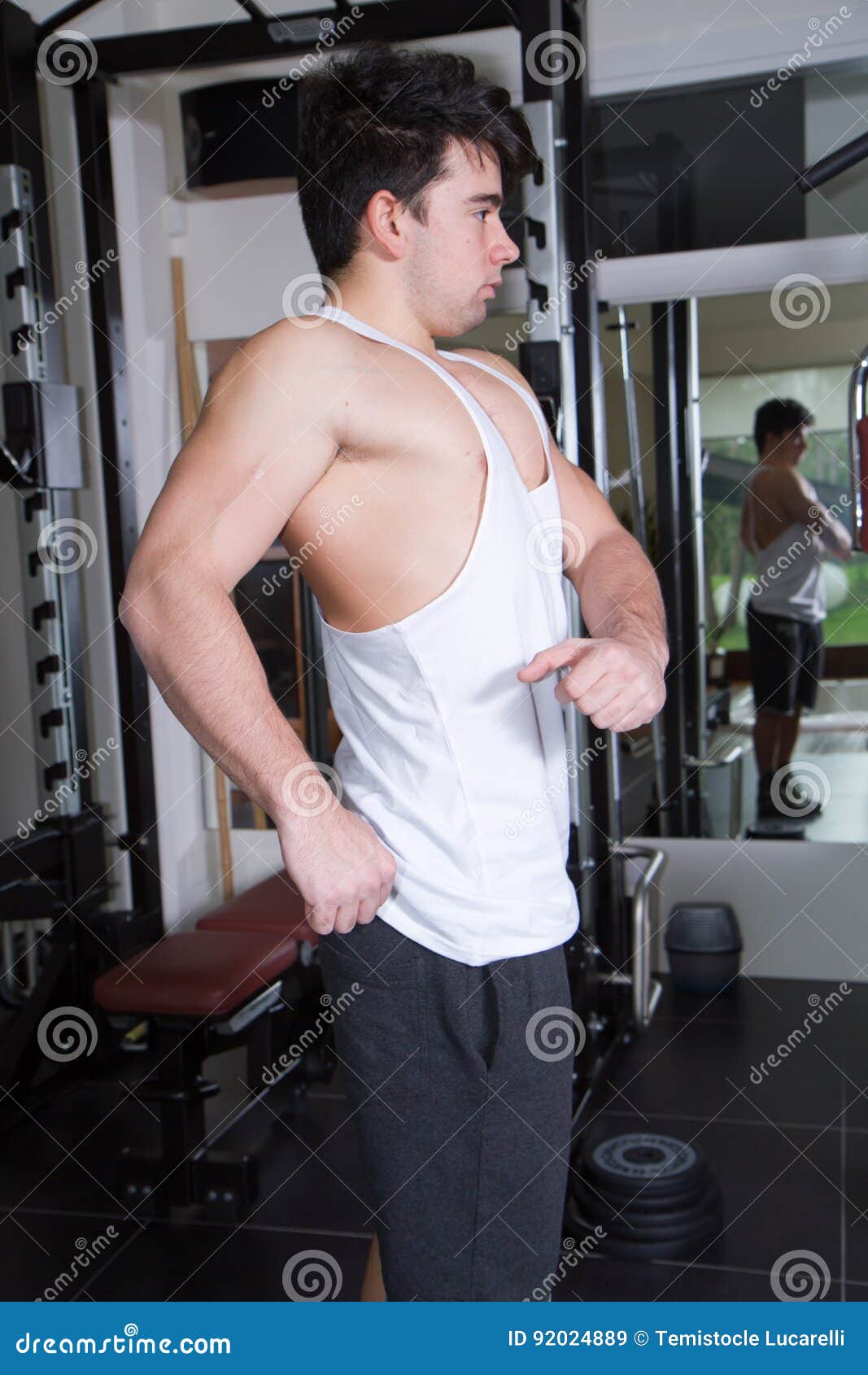 Young boy training stock image. Image of biceps, model - 92024889