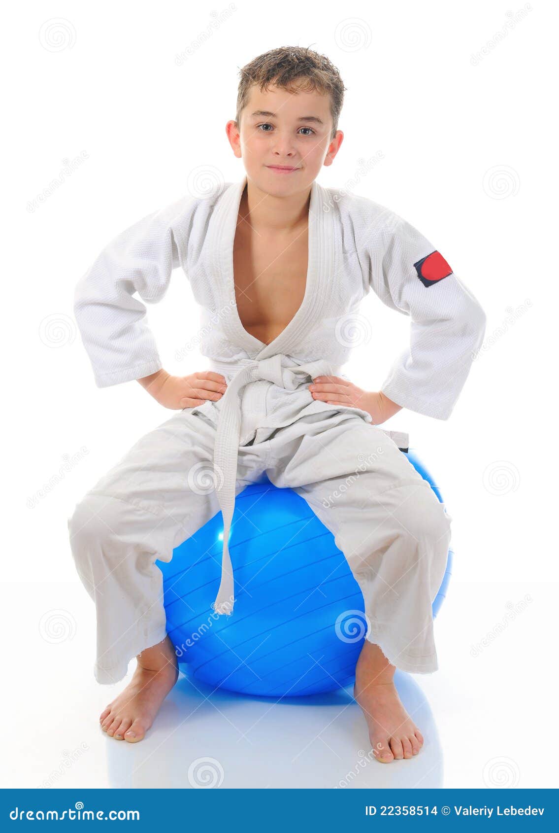 Young boy training karate. stock photo. Image of arts - 22358514