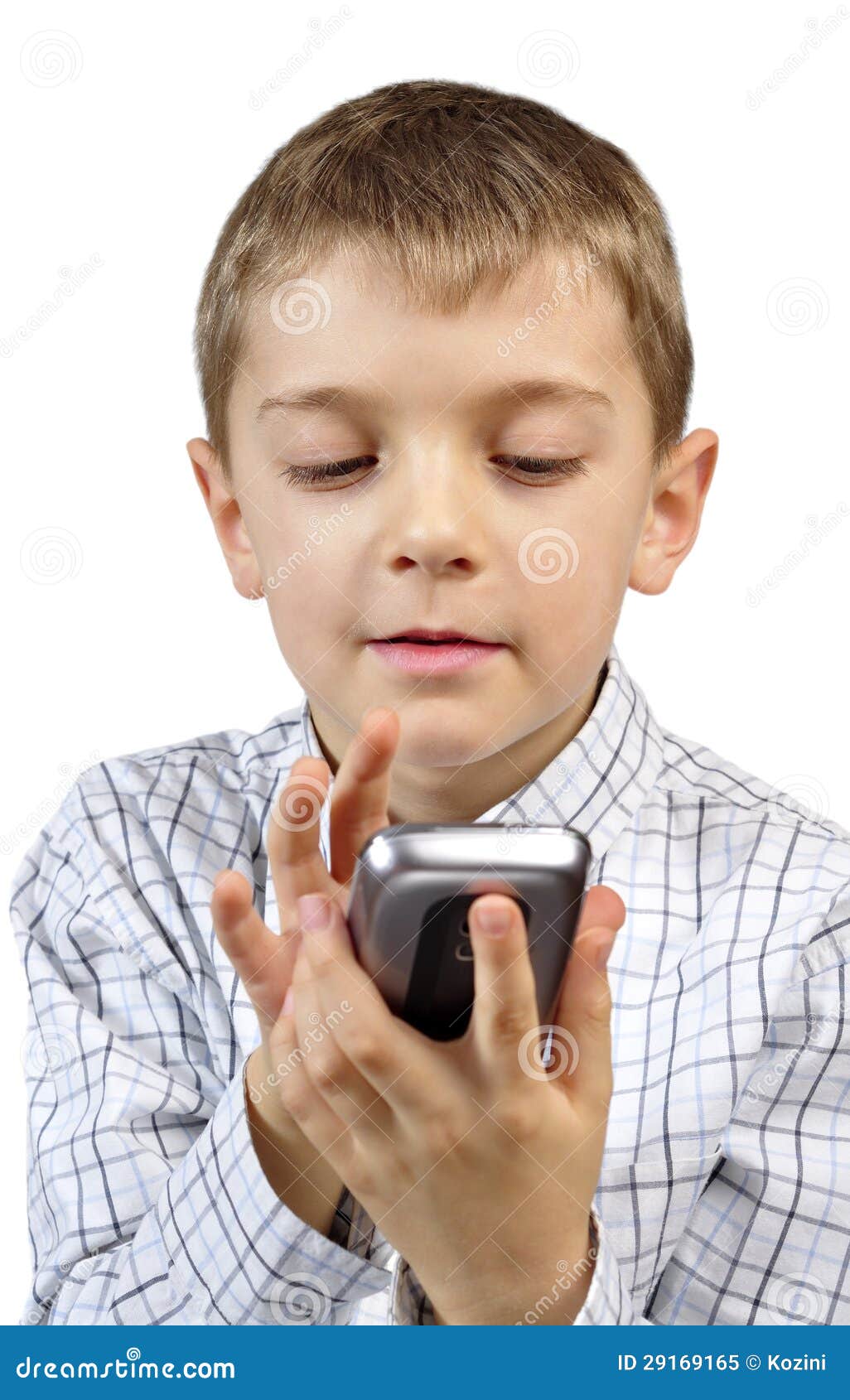Young Boy Using Mobile Phone Stock Image - Image of teen, news: 29169165