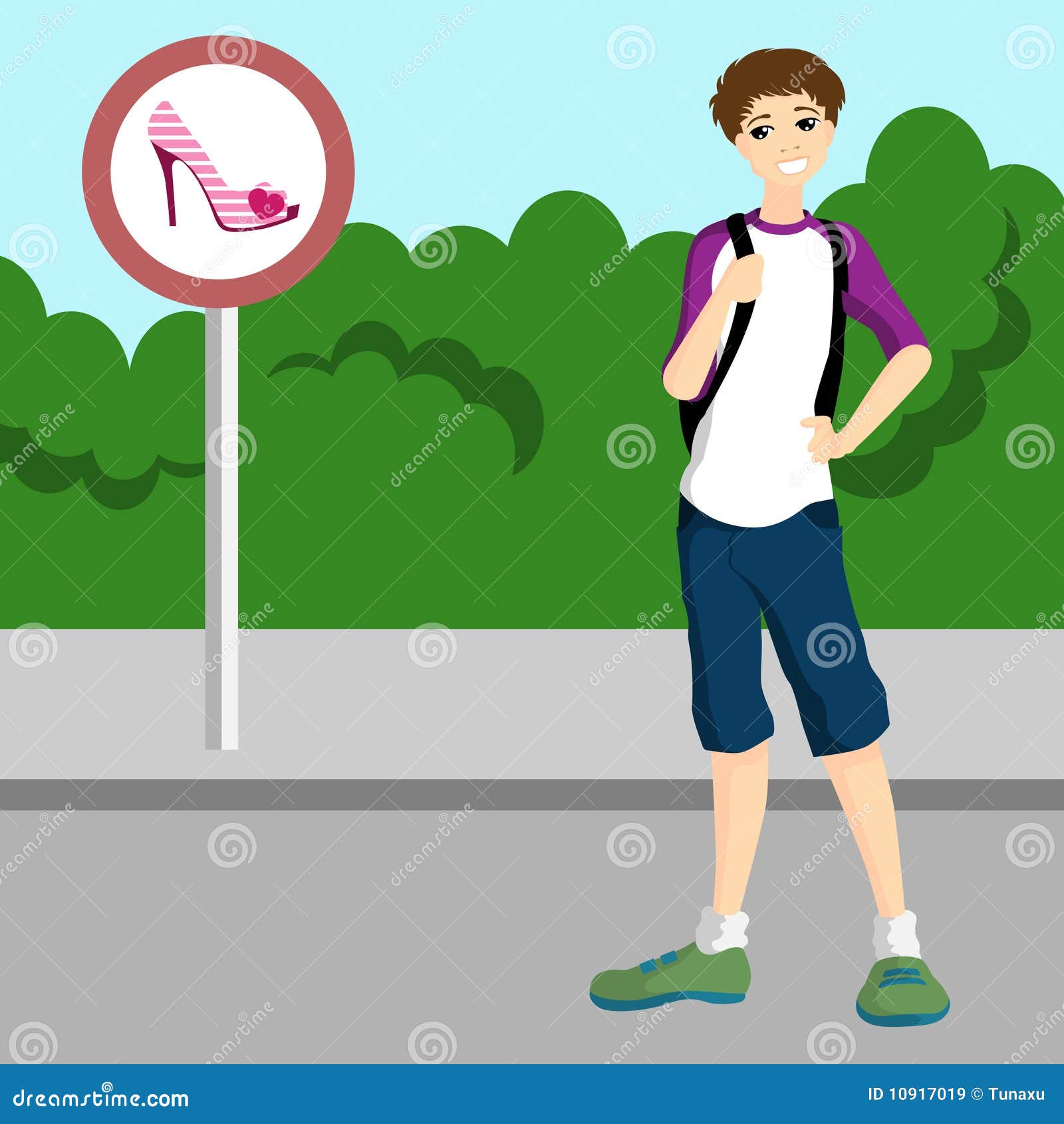 Young boy waiting love stock vector. Illustration of college - 10917019