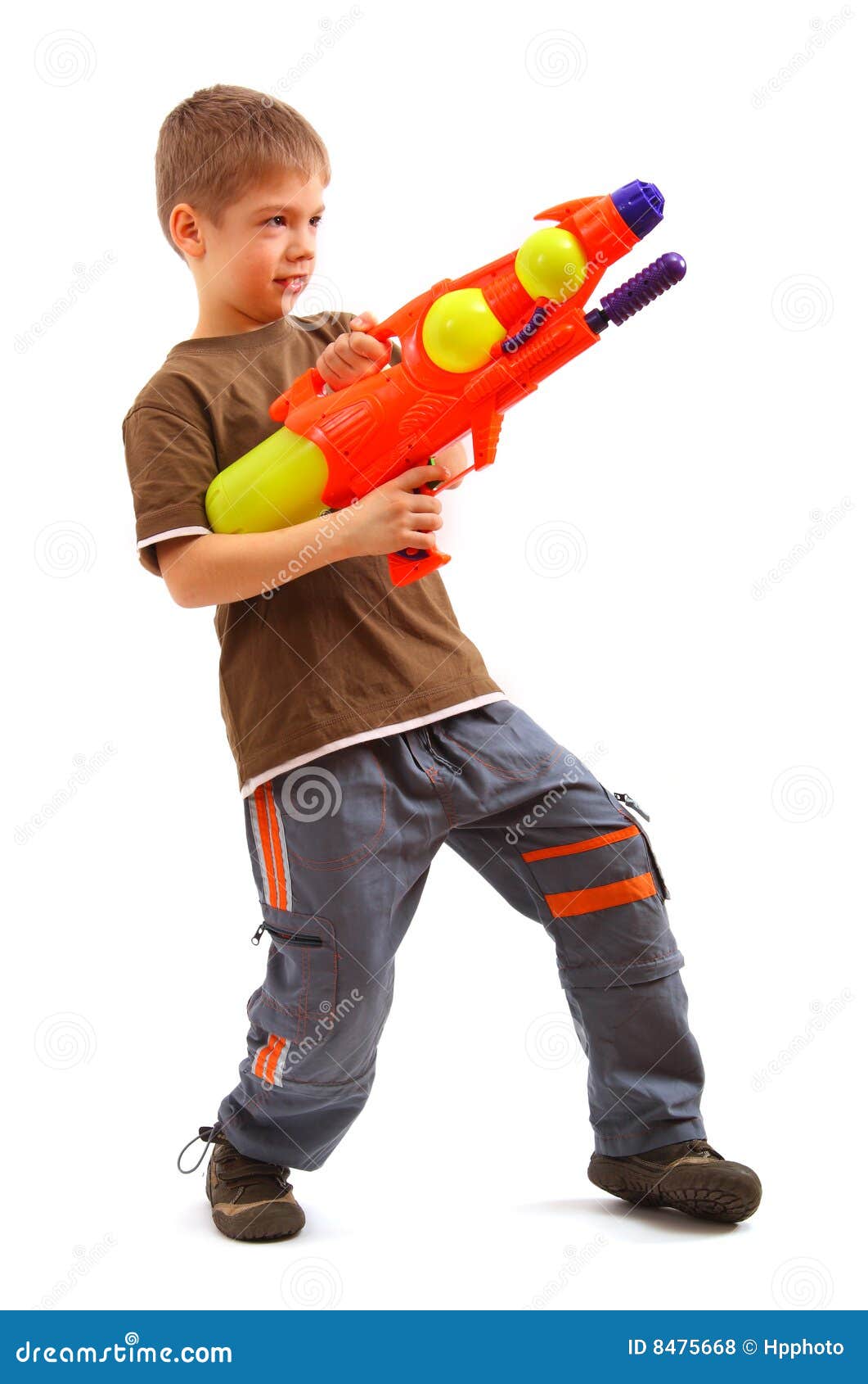 Young boy with water gun stock photo. Image of full, lifestyle - 8475668