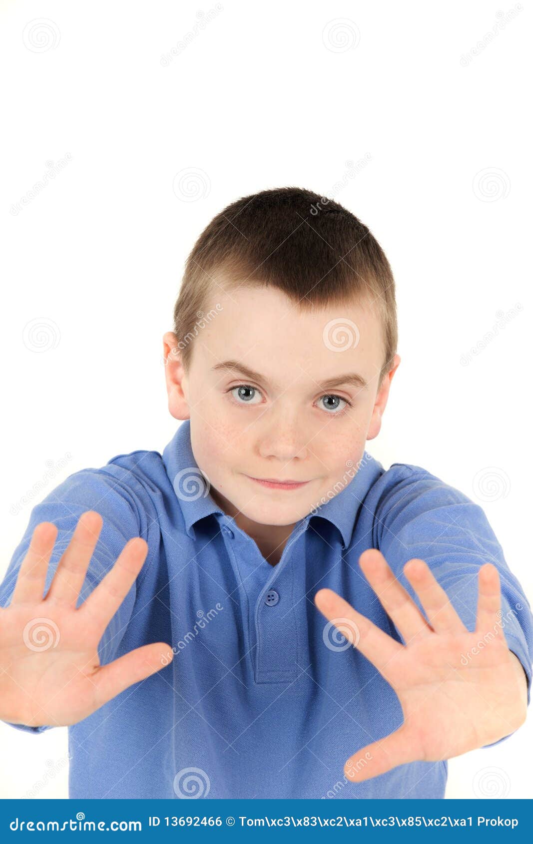 Young boy waving stock photo. Image of portrait, greeting - 13692466
