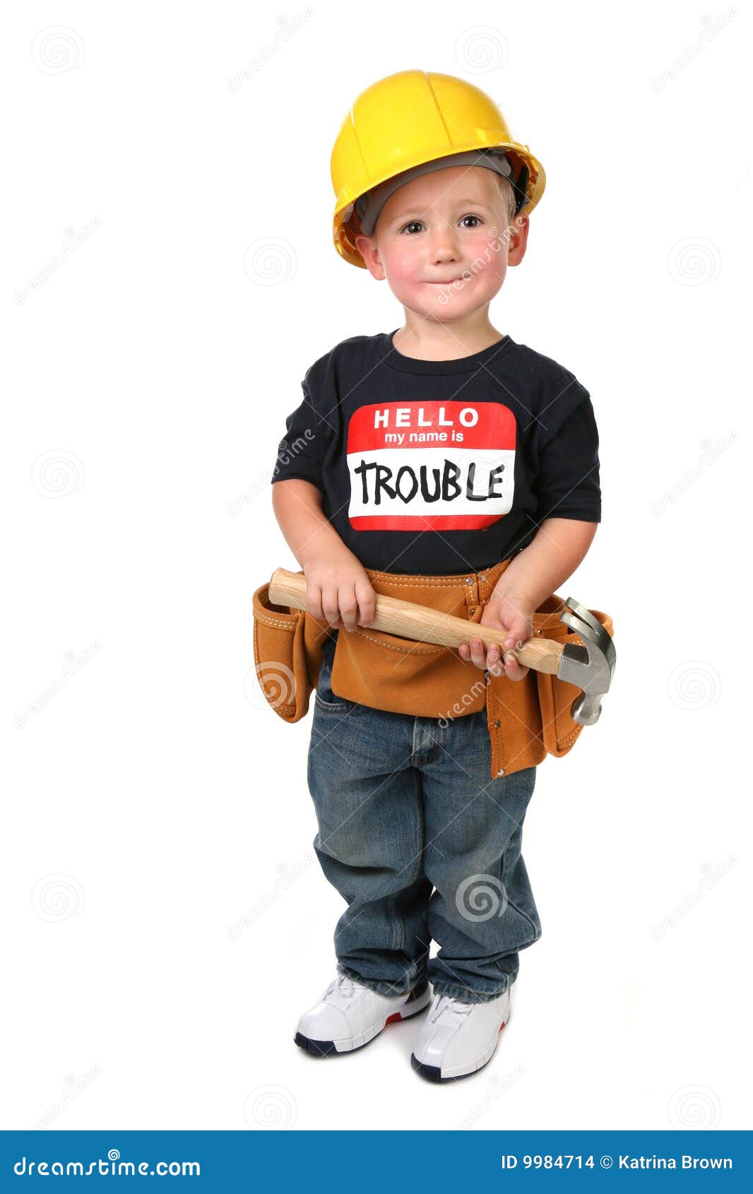 Young Boy Wearing Construction Attire Stock Photo - Image of adorable ...