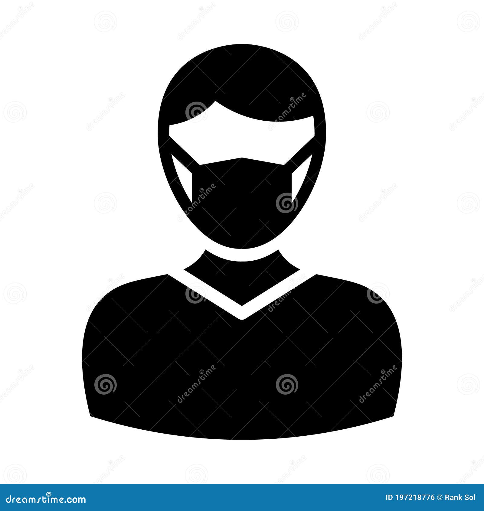 Young Boy Wearing Mask Vector Icon Which Can Easily Modify or Edit ...