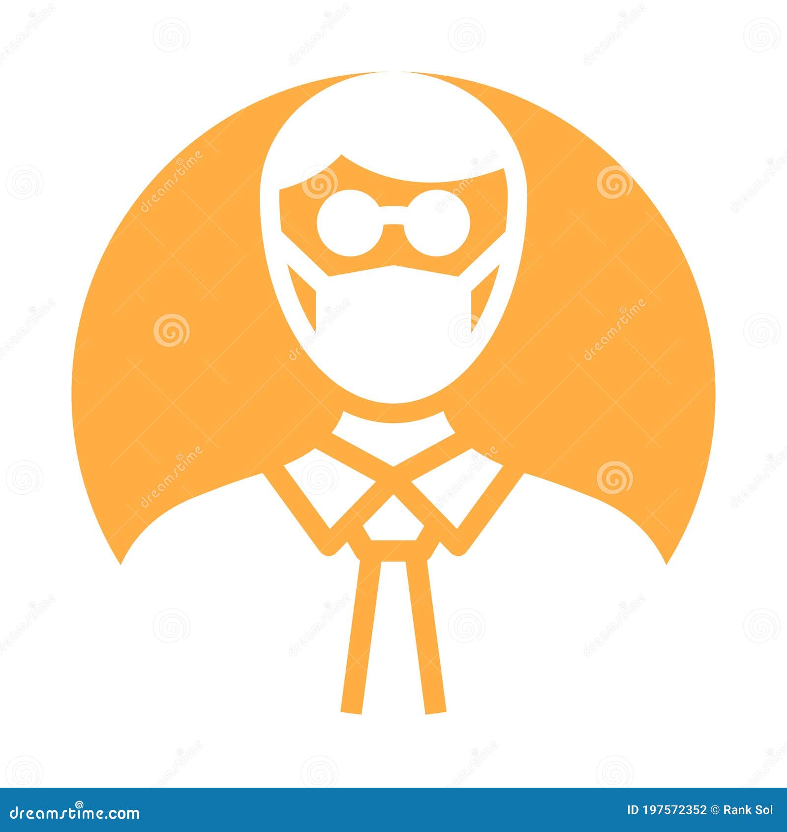 Young Boy Wearing Mask Vector Icon Which Can Easily Modify or Edit ...