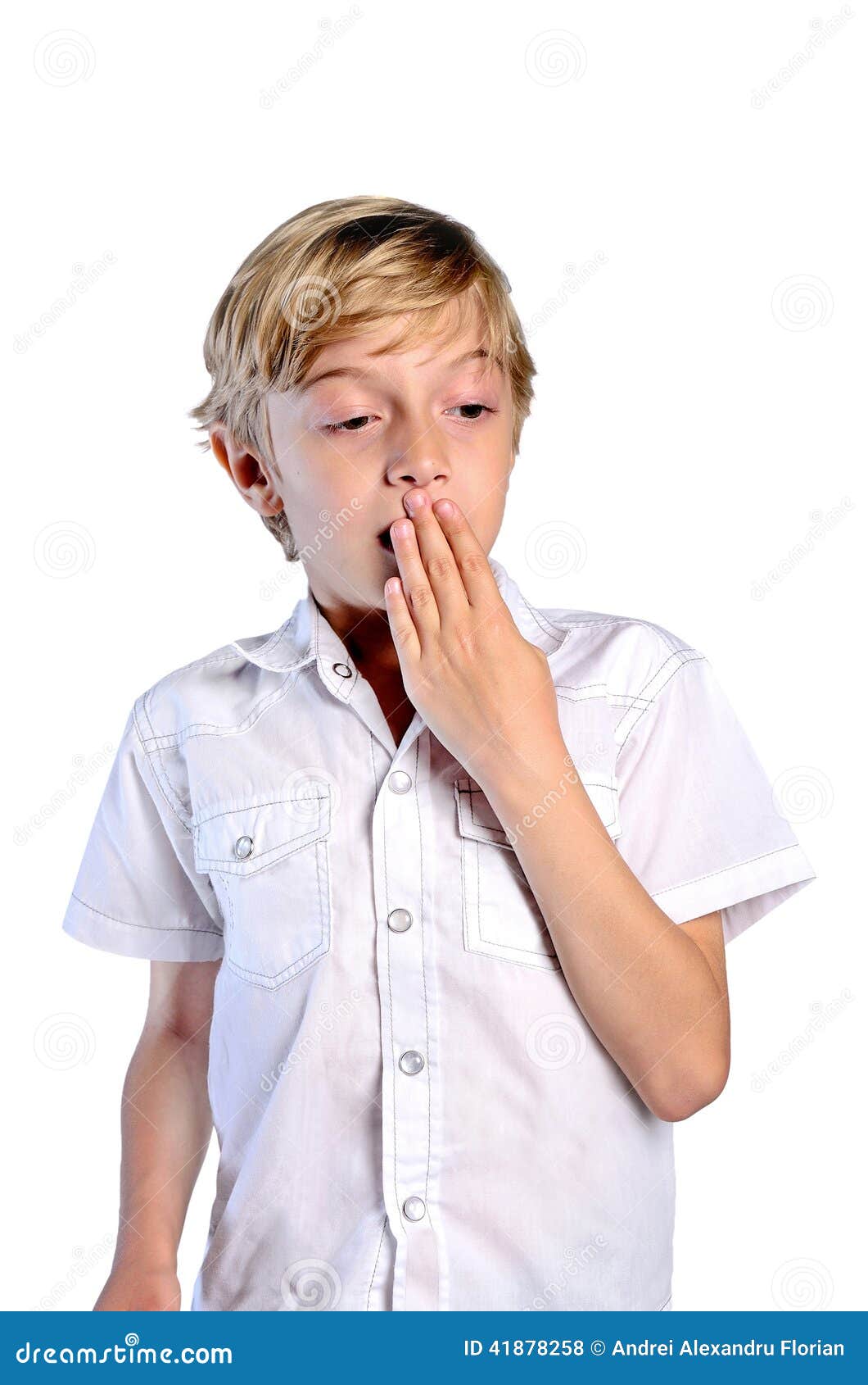 Young boy on white stock photo. Image of little, fault - 41878258