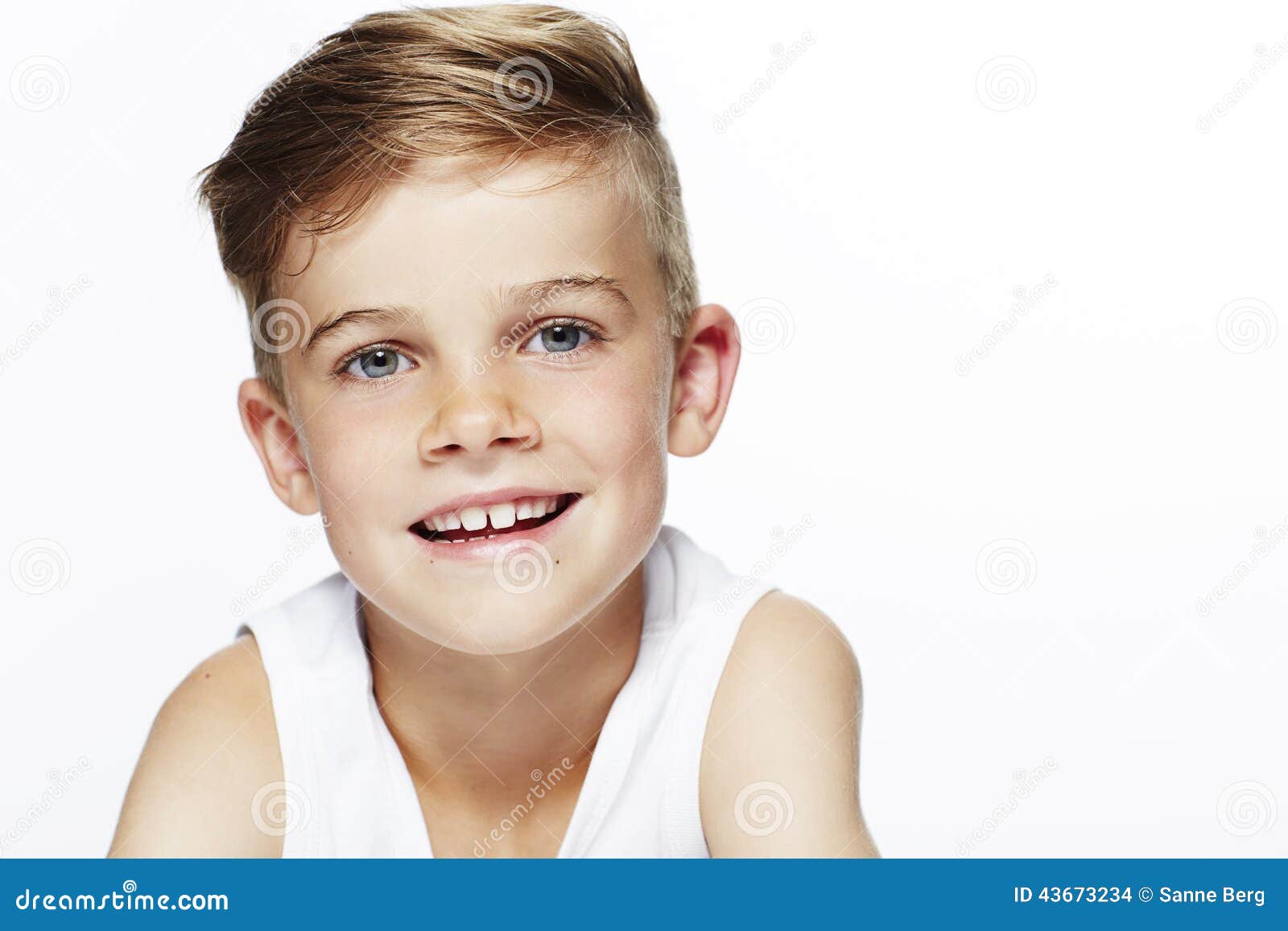 Young Boy on White Background Stock Photo - Image of boys, color: 43673234