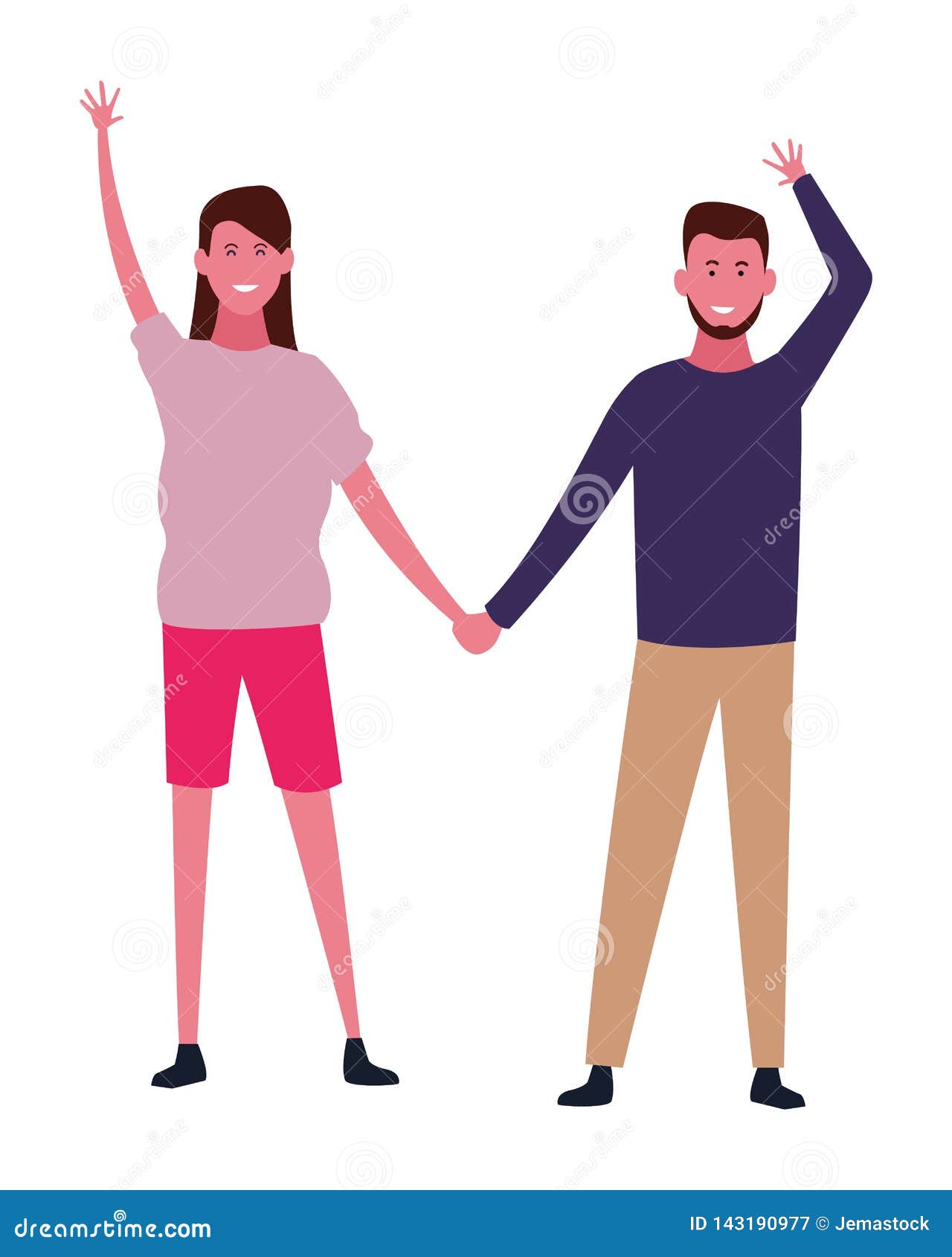 Young Boyfriend and Girlfriend Stock Vector - Illustration of love ...