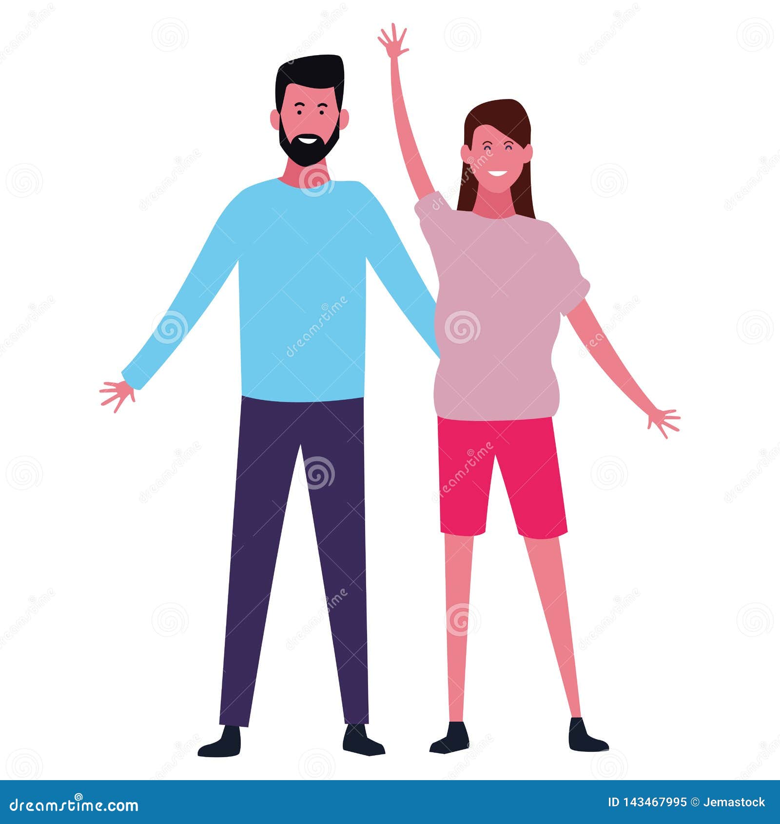 Young Boyfriend and Girlfriend Stock Vector - Illustration of anonymous ...