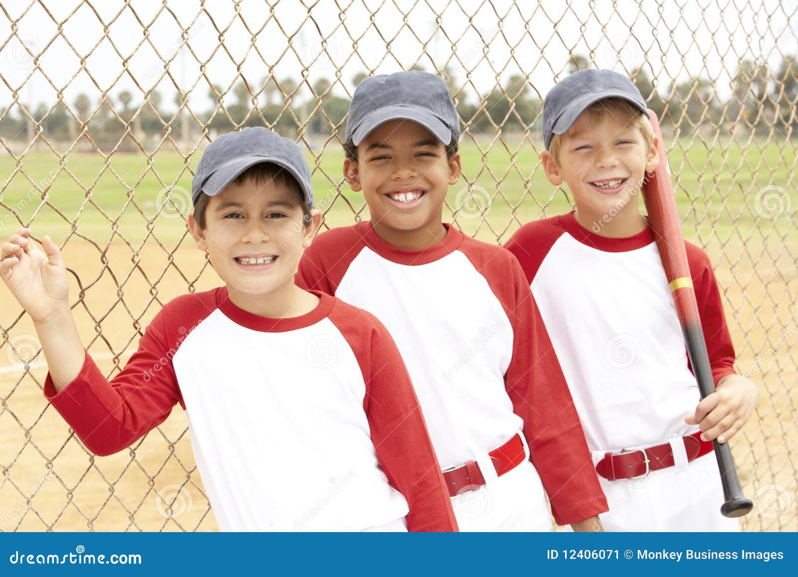 Young Boys in Baseball Team Stock Image - Image of copy, person: 12406071