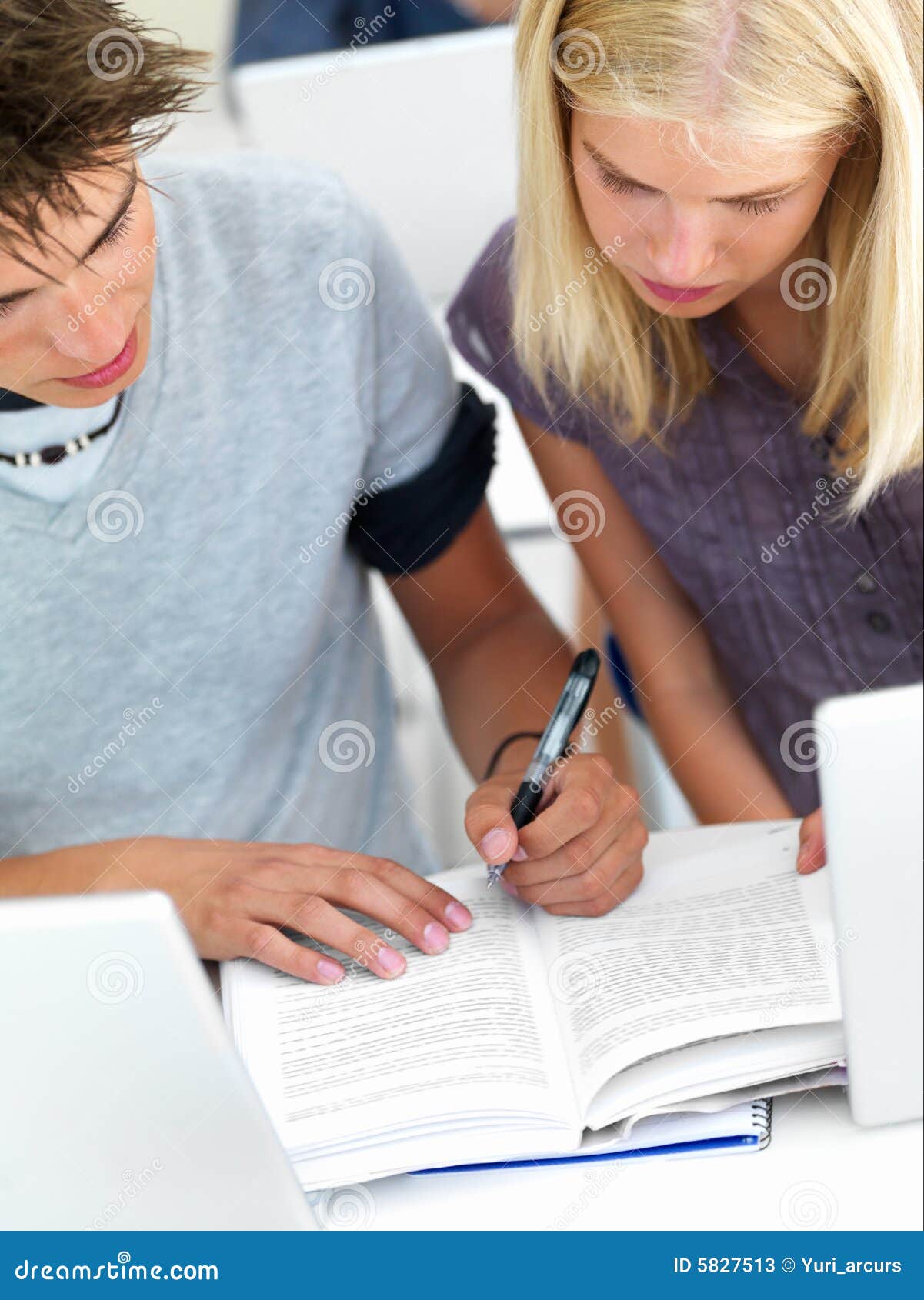 Young Boys and Girls Writing Notes Stock Image - Image of male, love ...