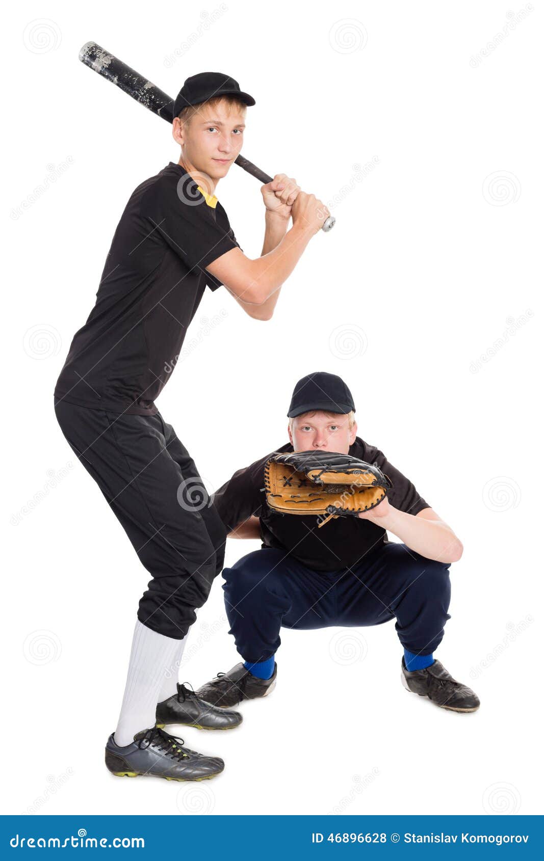 Young boys play baseball stock photo. Image of athlete - 46896628